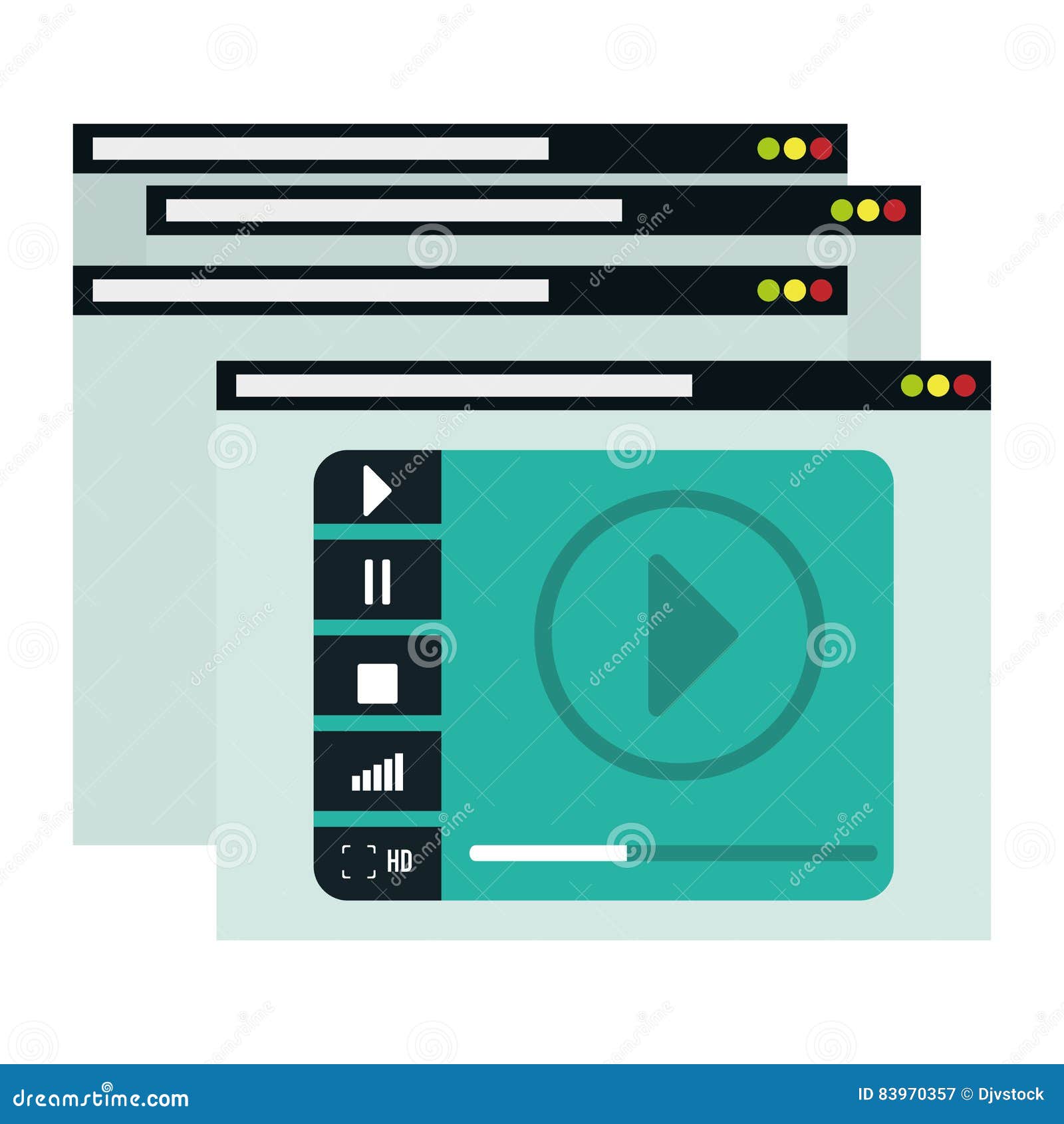 Video or film icon image stock illustration. Illustration of symbol ...