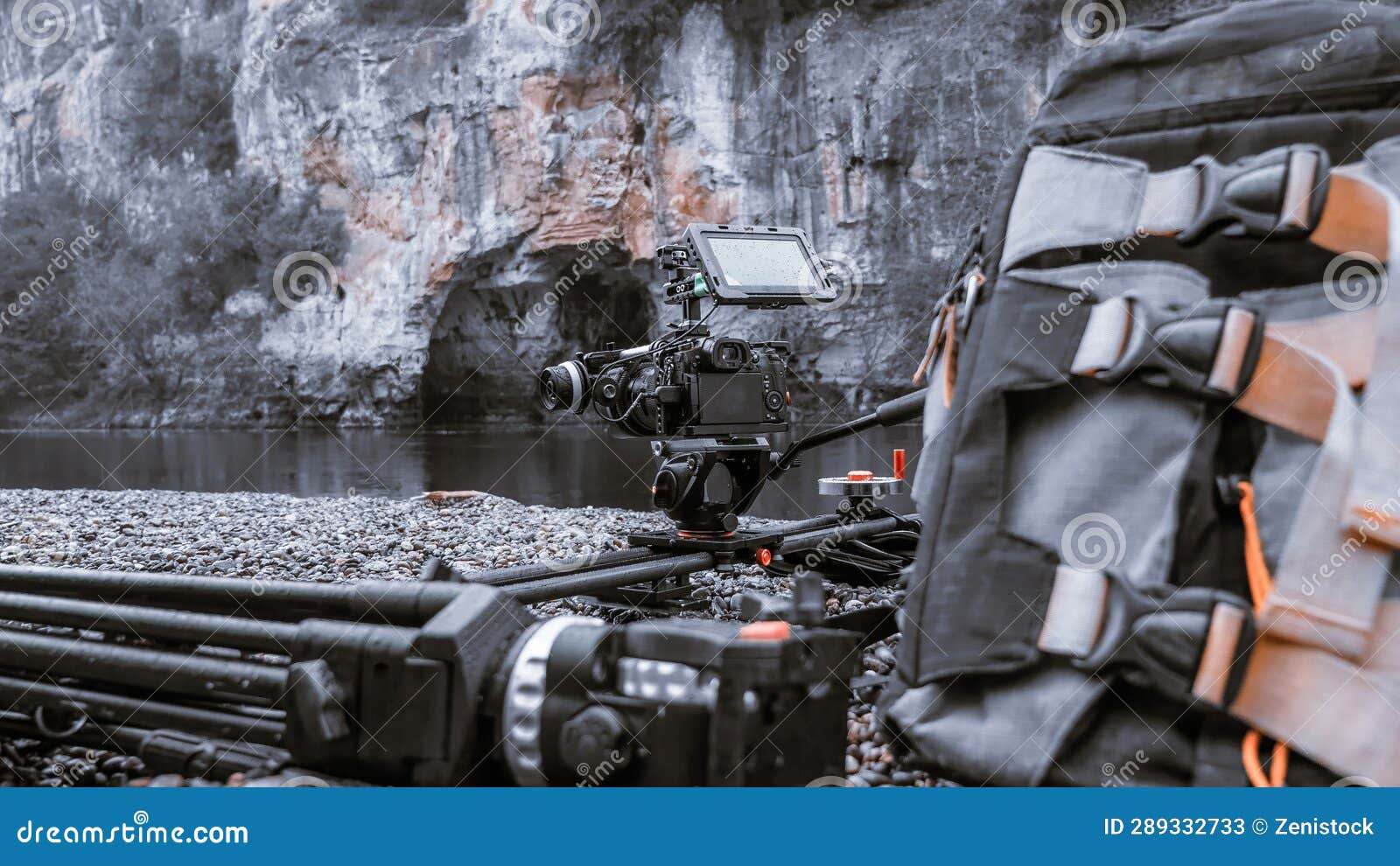 Video Filming Equipment Placed on the Floor Stock Image - Image of ...