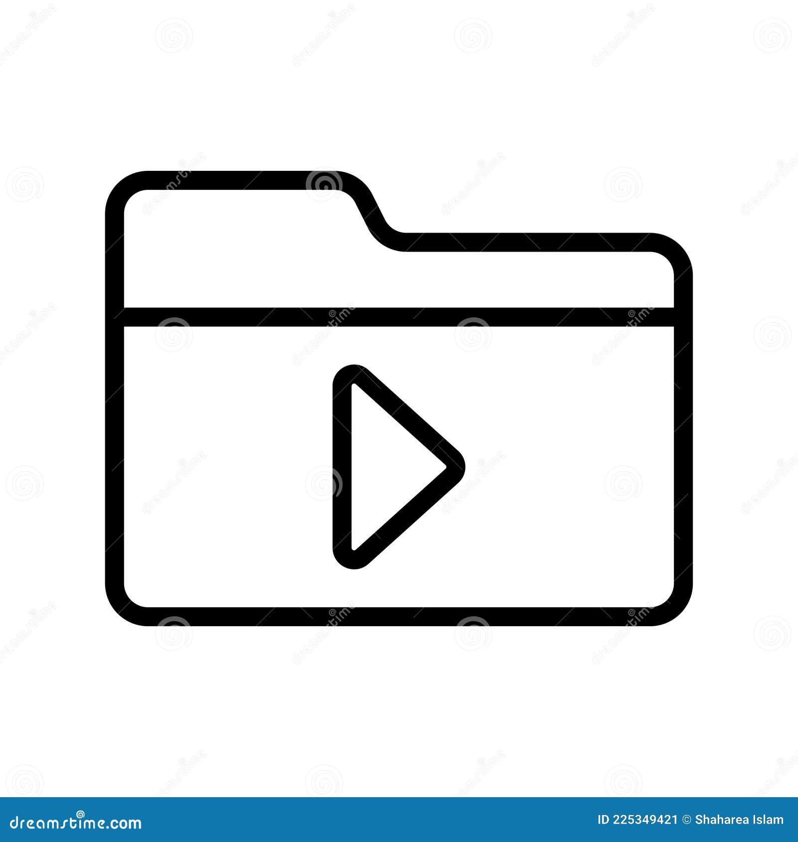 Video folder icon stock vector. Illustration of beautiful - 225349421