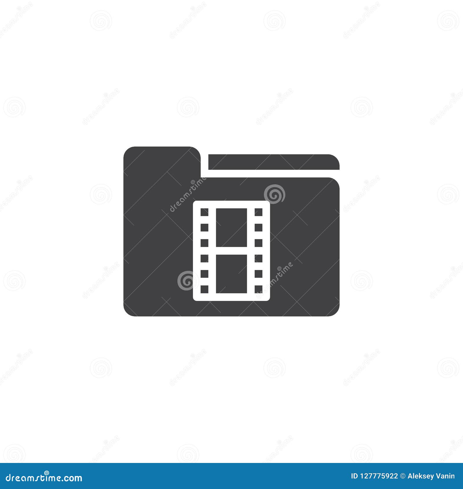 Video Folder vector icon stock vector. Illustration of logo - 127775922