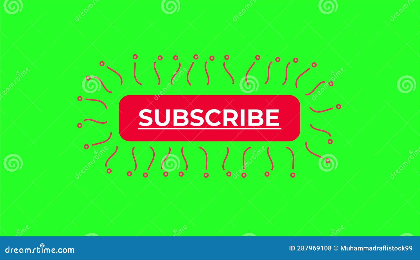 Video Footage Red Subscribe Button in Square Shape, Green Screen Video ...