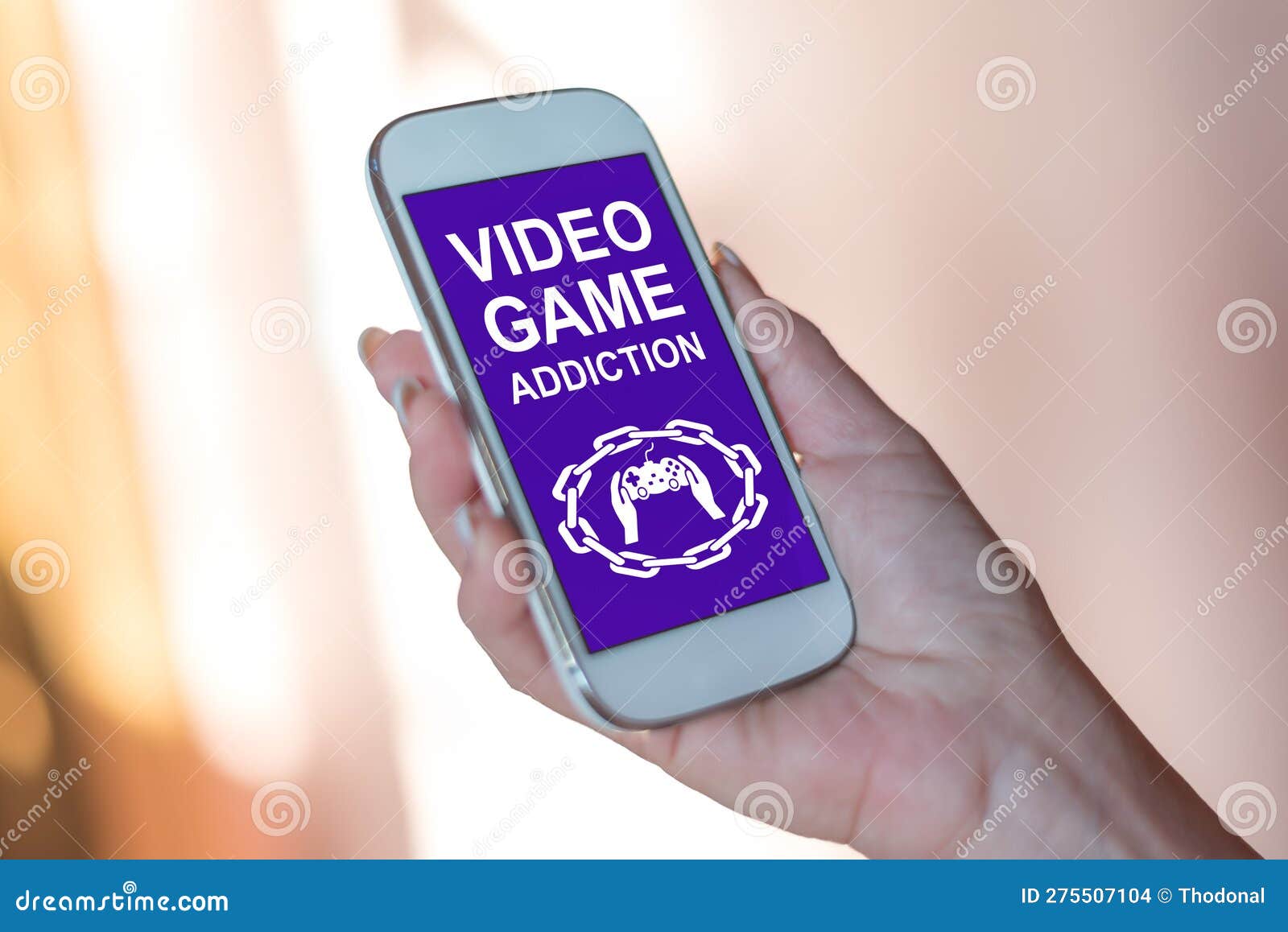 Video Game Addiction Concept on a Smartphone Stock Photo - Image of ...