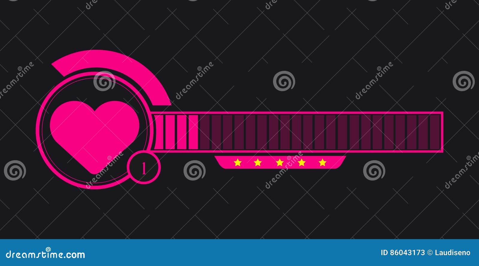 Video game bar stock illustration. Illustration of element - 86043173