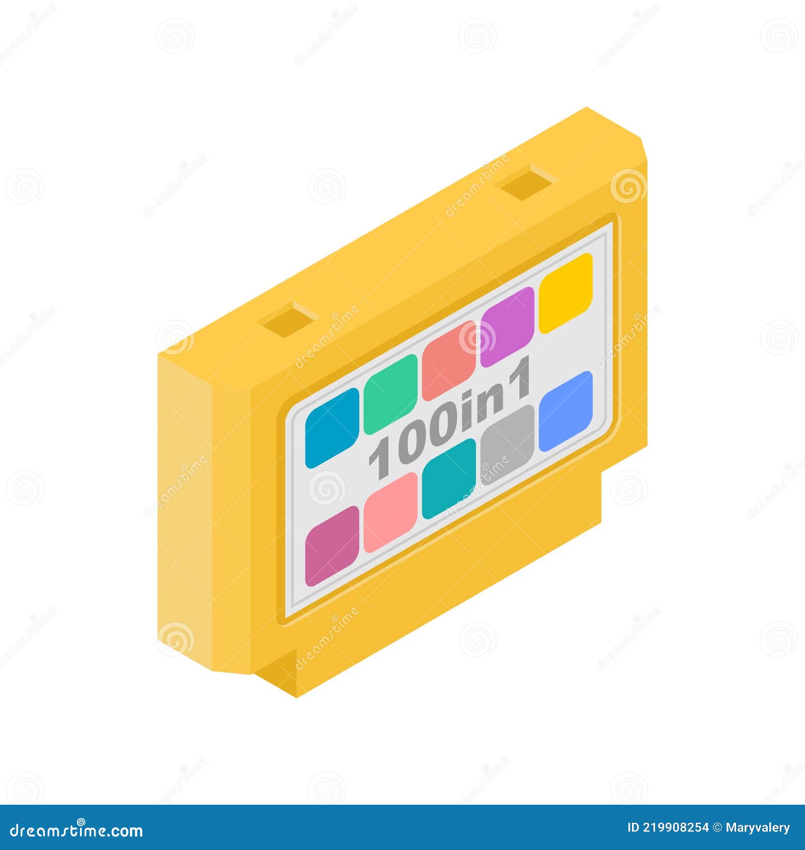 Video Game Cartridge Isolated. Retro TV Game 8bit Stock Vector ...