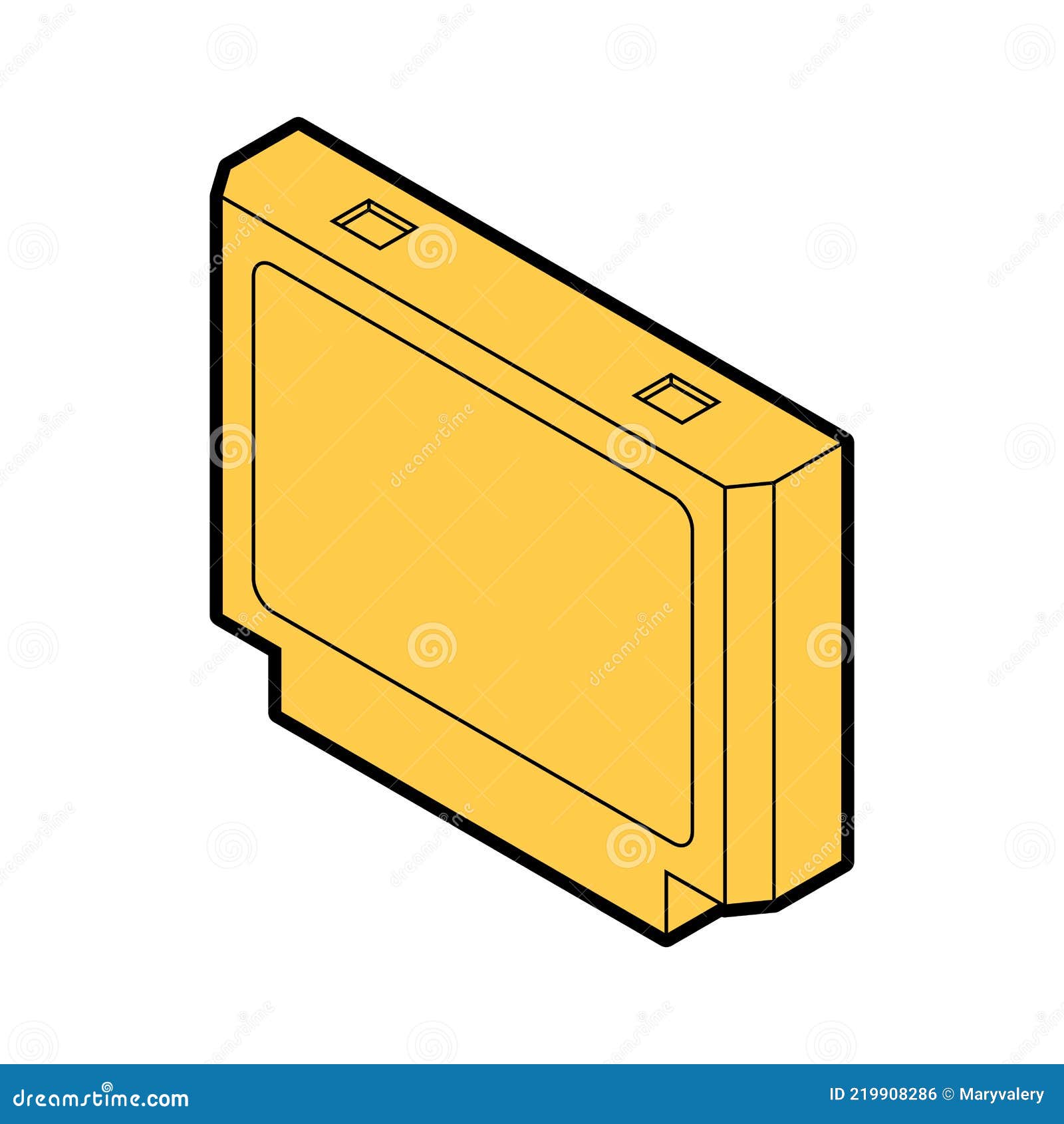 Video Game Cartridge Isolated. Retro TV Game 8bit Stock Vector ...