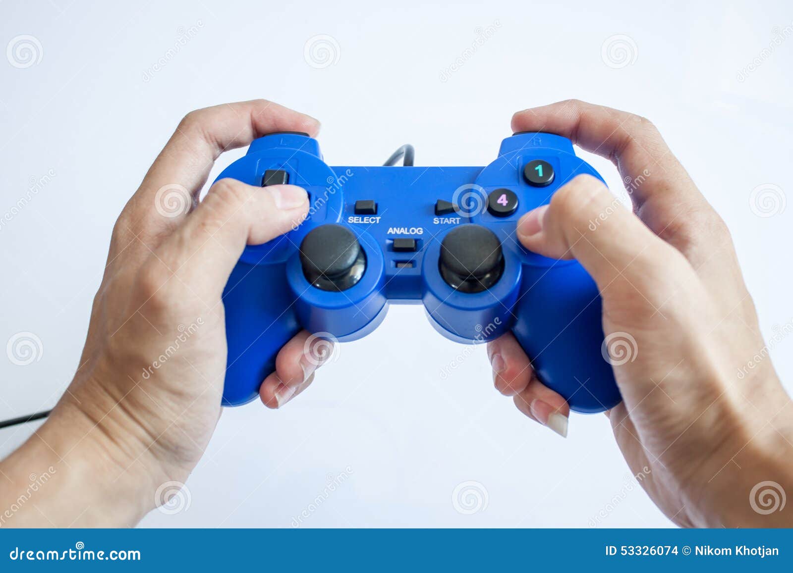 Video Game Console Controller in Gamer Hands Stock Photo - Image of ...