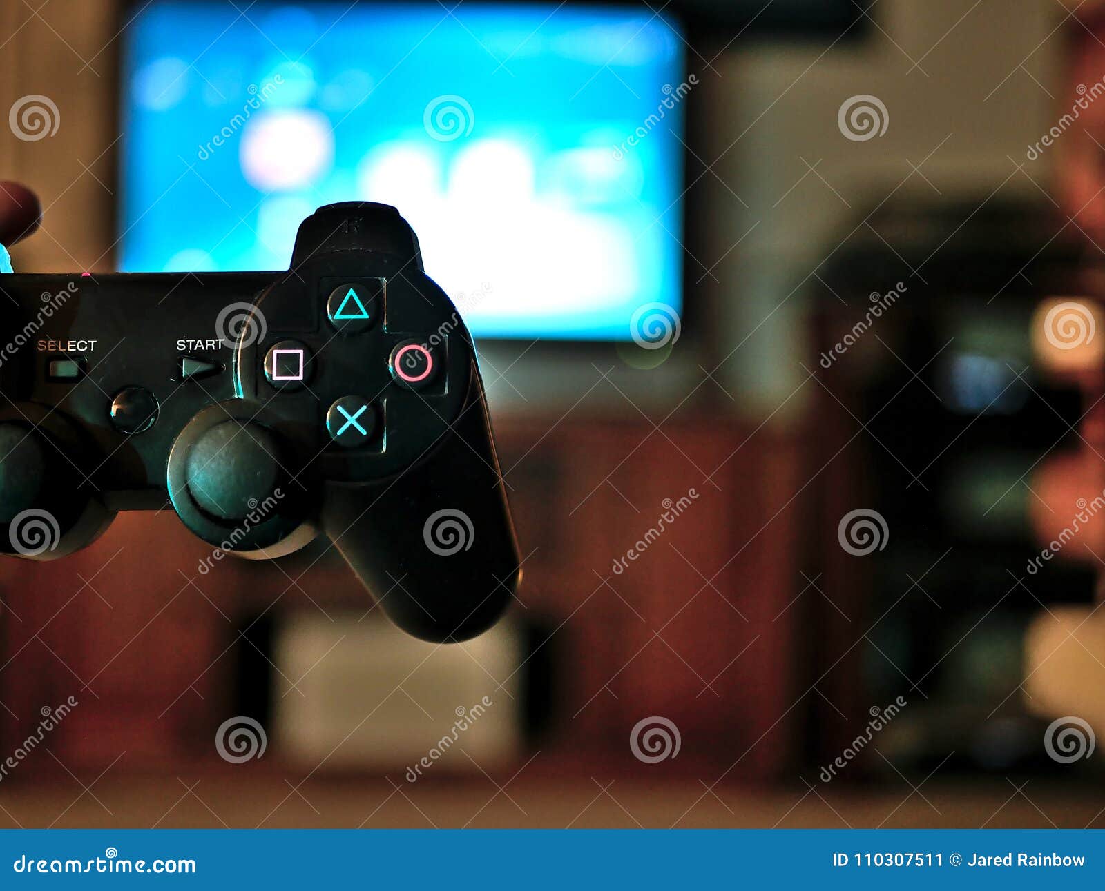 Video Game Console Controller for Gaming Held in Gamers Hands. Stock ...