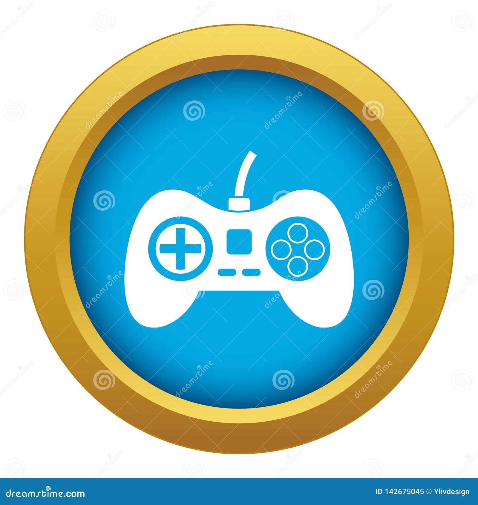 Video Game Console Controller Icon Blue Vector Isolated Stock Vector ...
