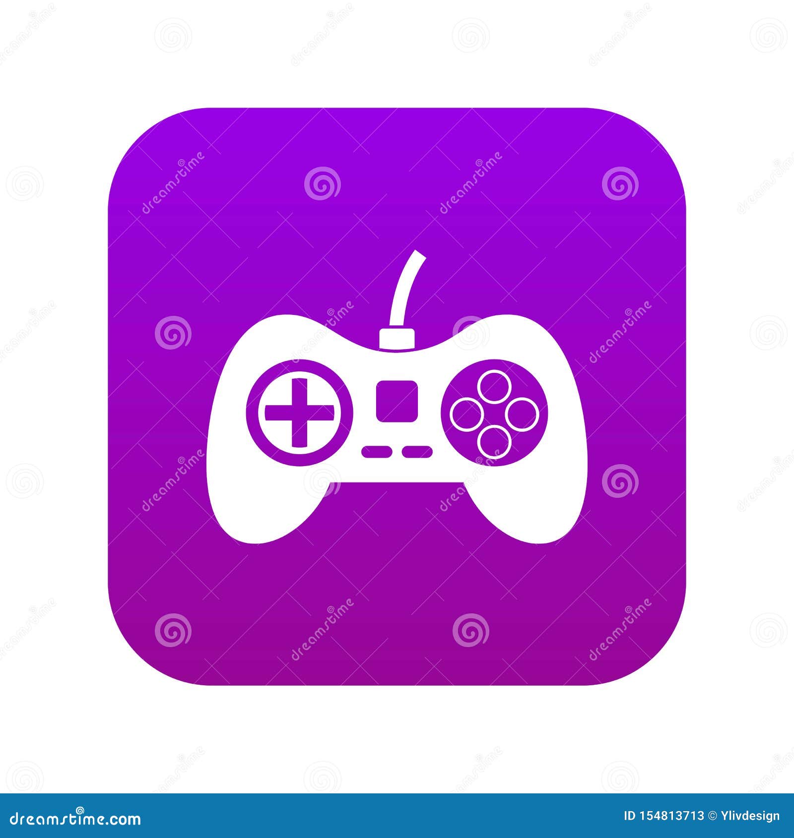 Video Game Console Controller Icon Digital Purple Stock Vector ...
