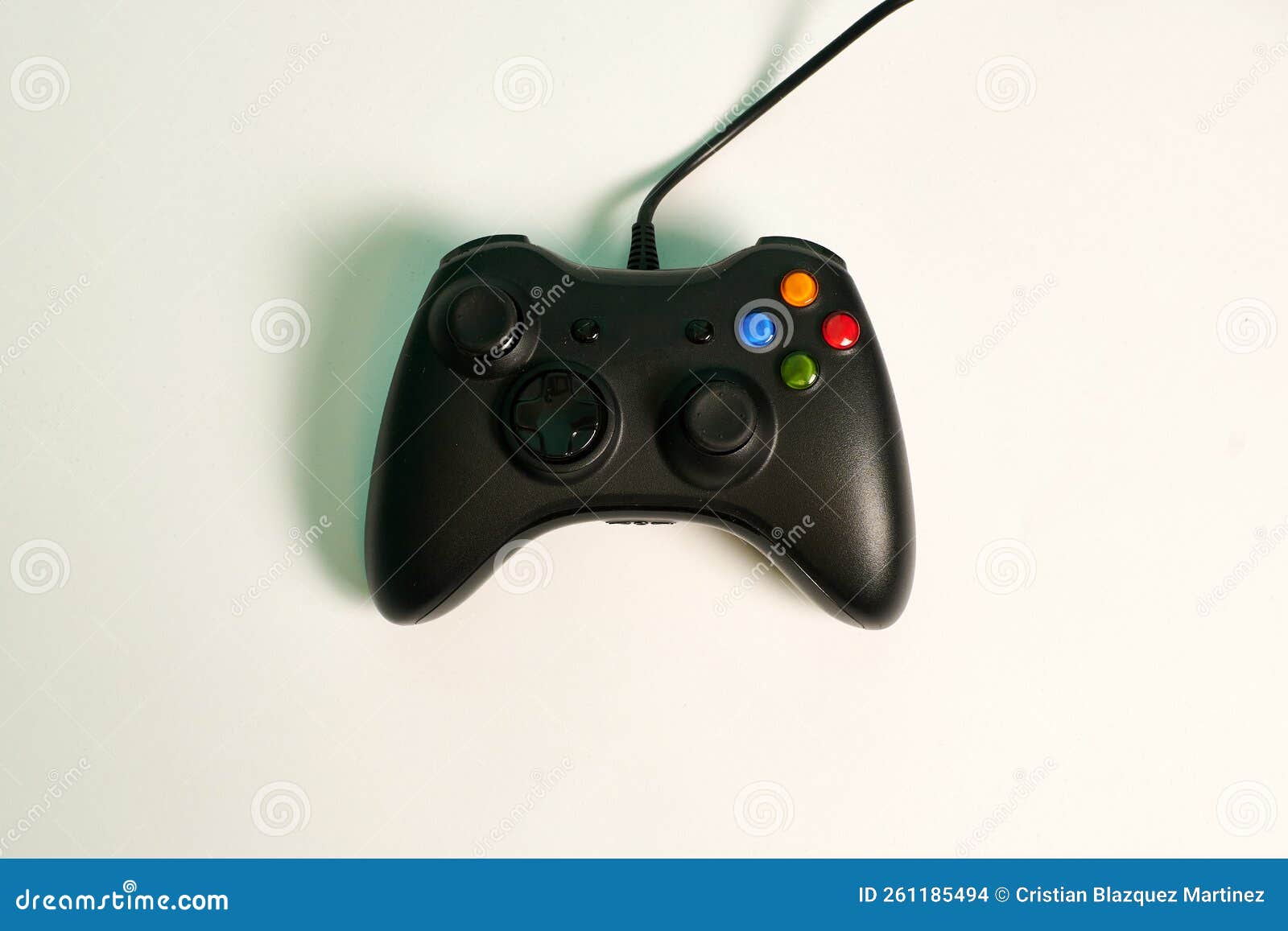 Video Game Console Controller on a White Background Stock Photo - Image ...