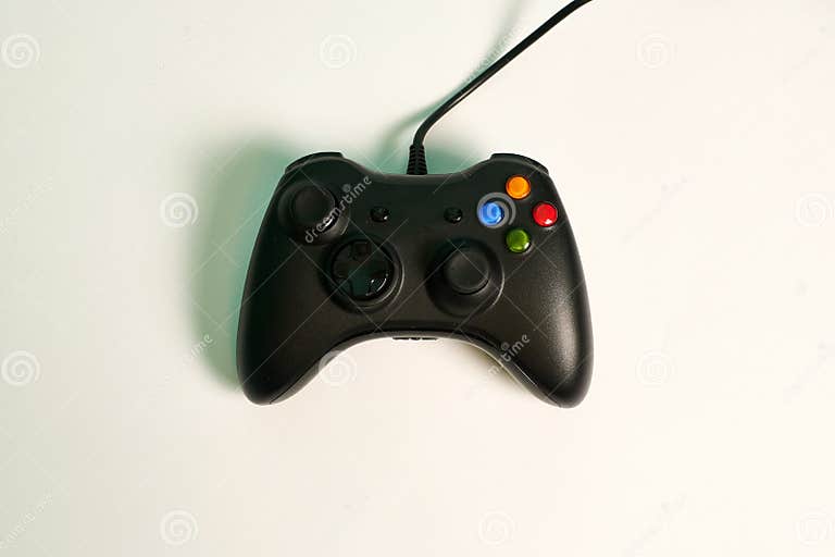 Video Game Console Controller on a White Background Stock Photo - Image ...