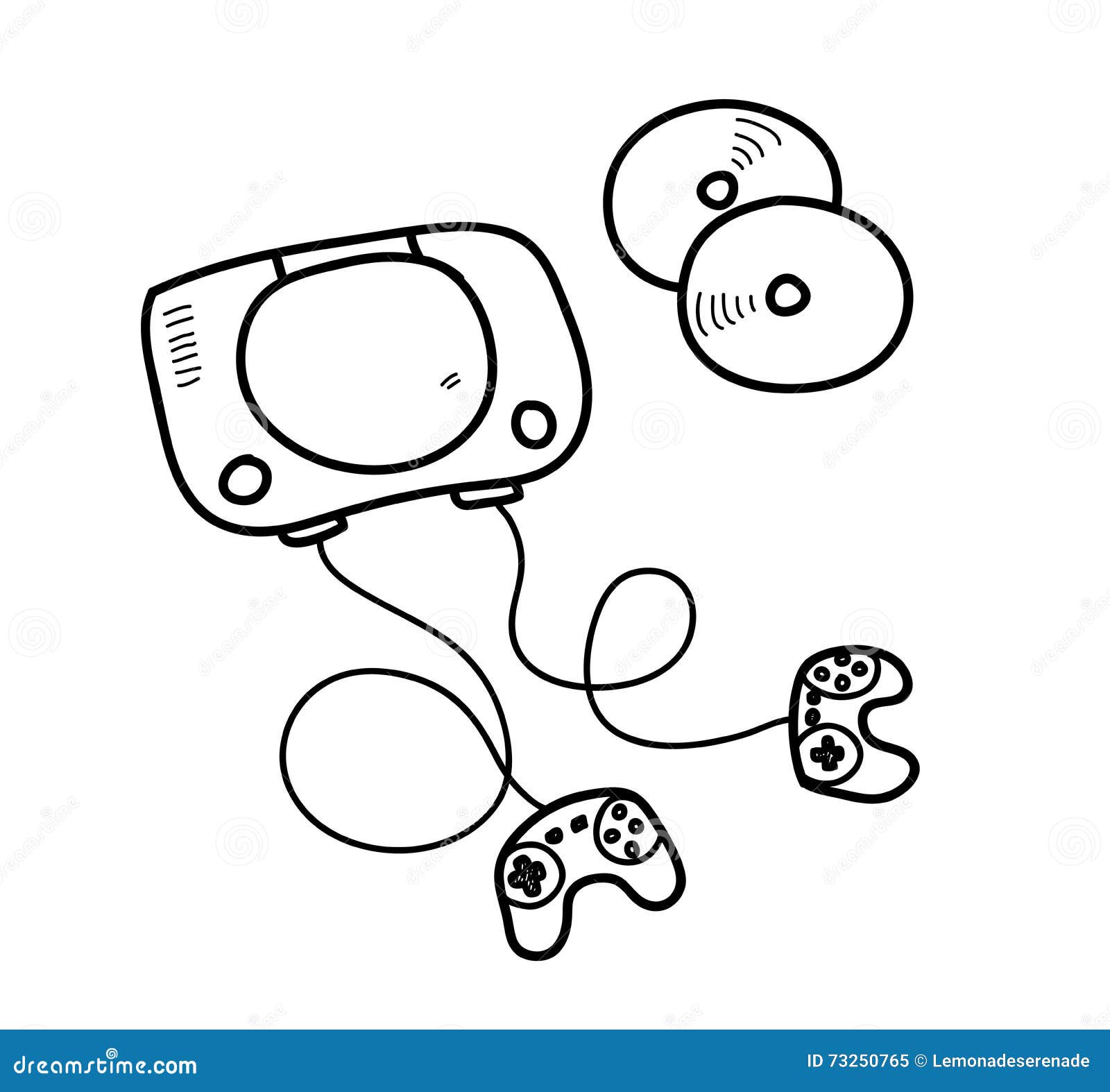 Video Game Console Doodle stock vector. Illustration of entertainment ...