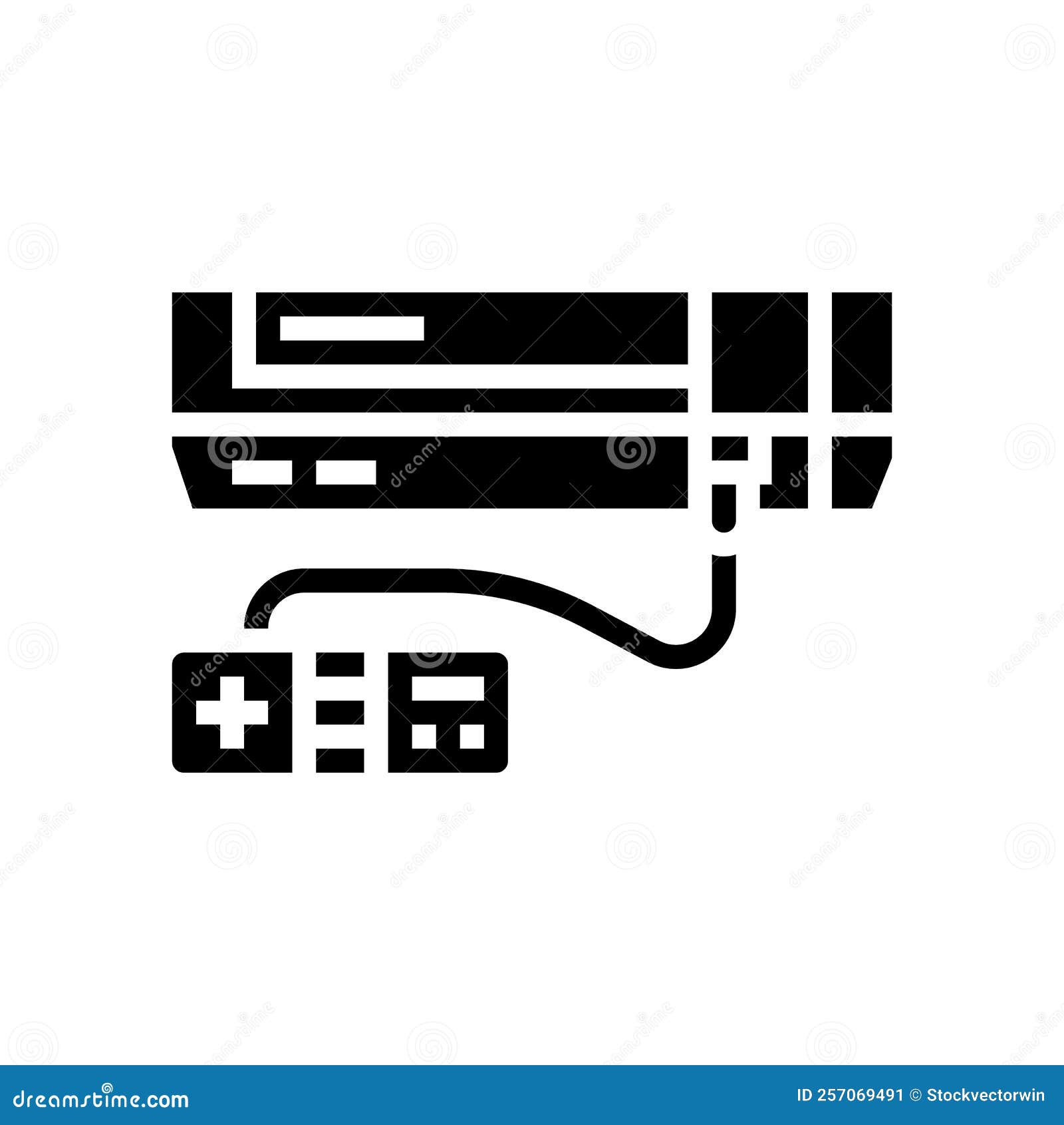 Video Game Console Glyph Icon Vector Illustration Stock Illustration ...