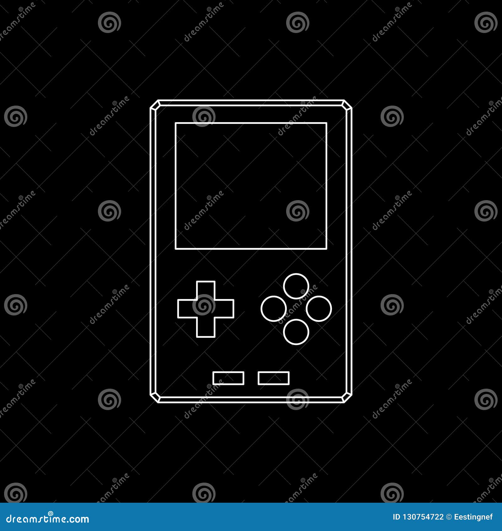 Video Game Console. Isolated on Black Background Stock Vector ...