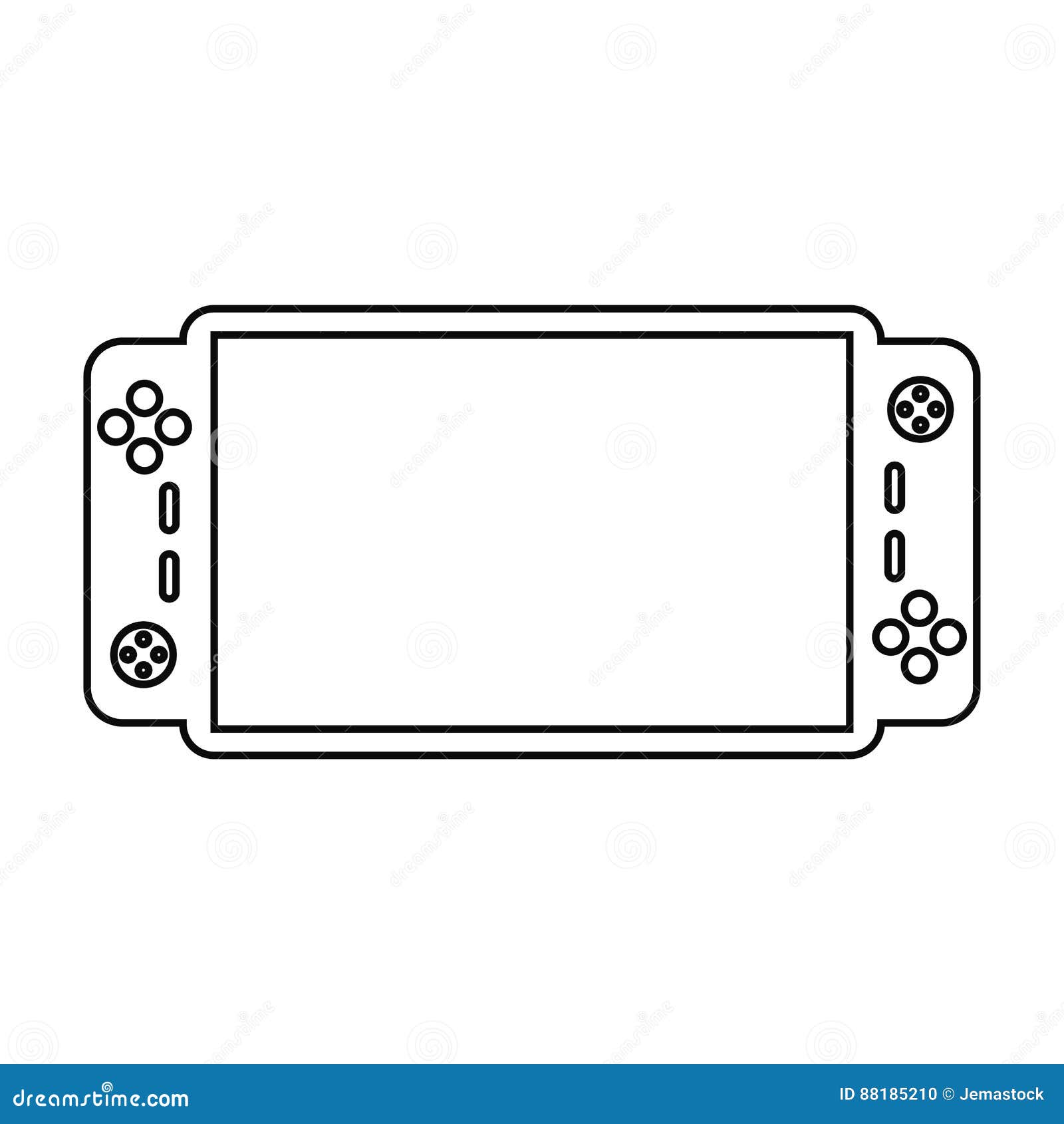 Video Game Console Portable Line Stock Illustration - Illustration of ...