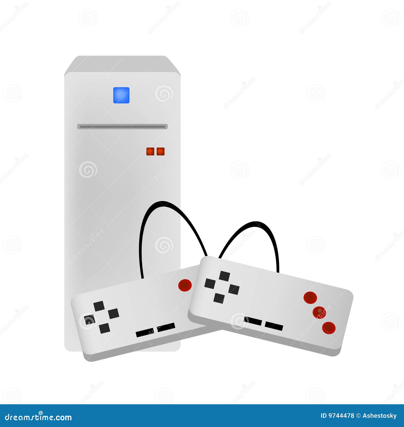 Video game console vector stock vector. Illustration of site - 9744478