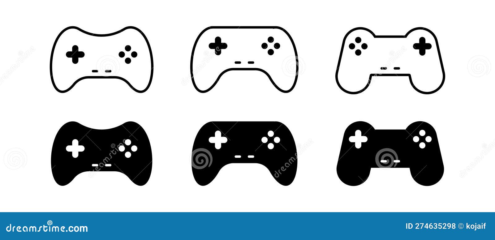Video Game Console Vector Icon Set. Gaming Controller Symbol Stock ...