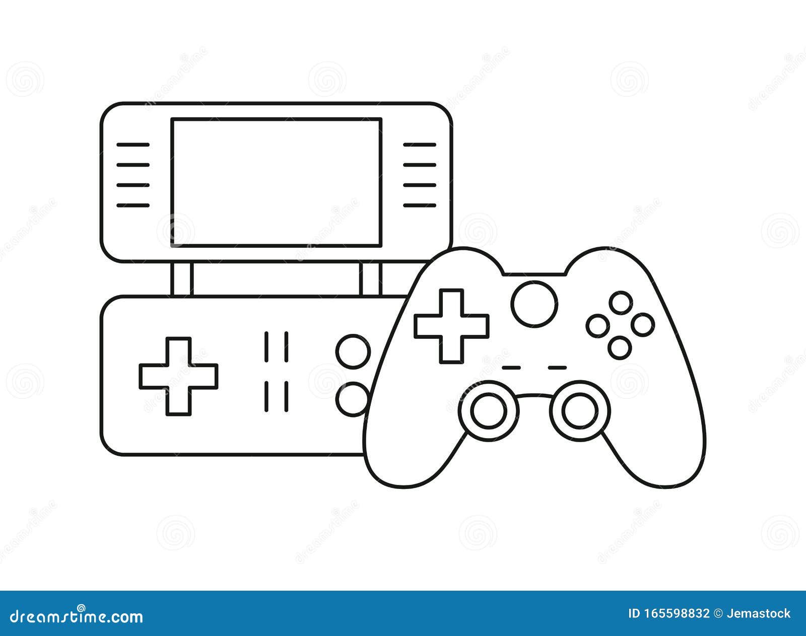 Video Game Control with Display Handle Icon Stock Vector - Illustration ...