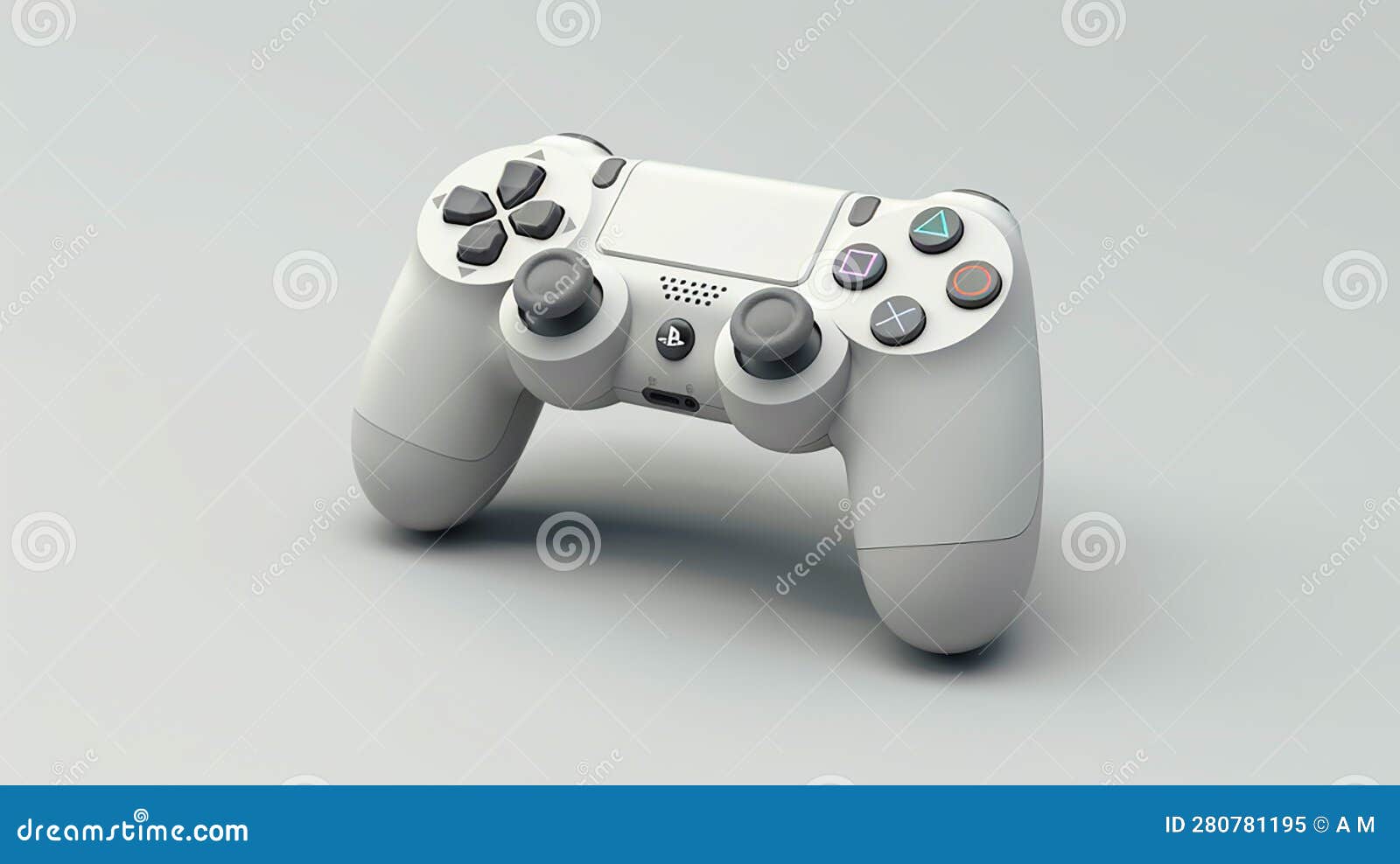 Video Game Controller on Blank White Background , Generative Ai Stock ...