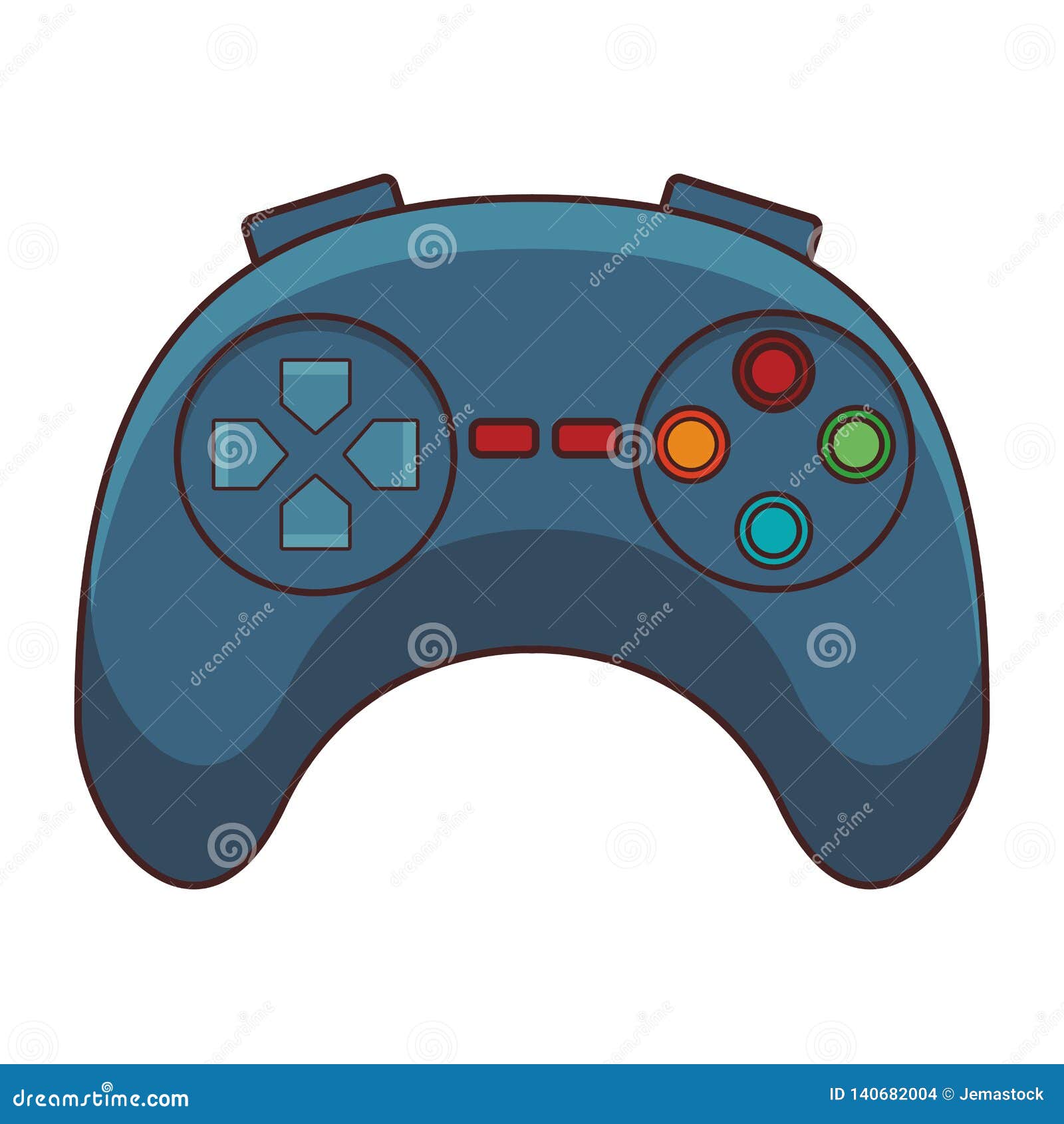 Video Game Controller Cartoon Stock Vector - Illustration of push, sign ...