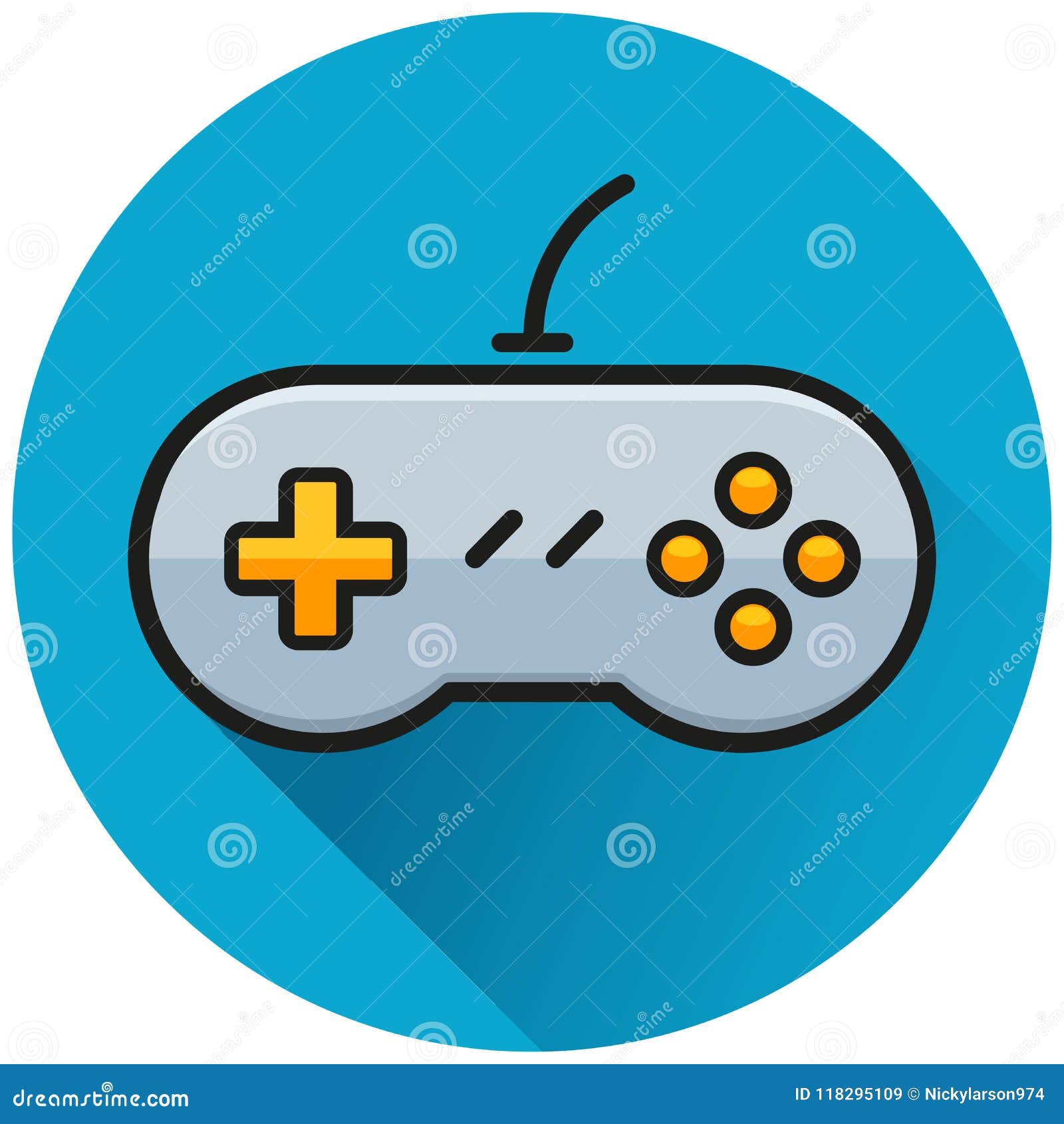 Video Game Controller Circle Icon Stock Vector - Illustration of ...