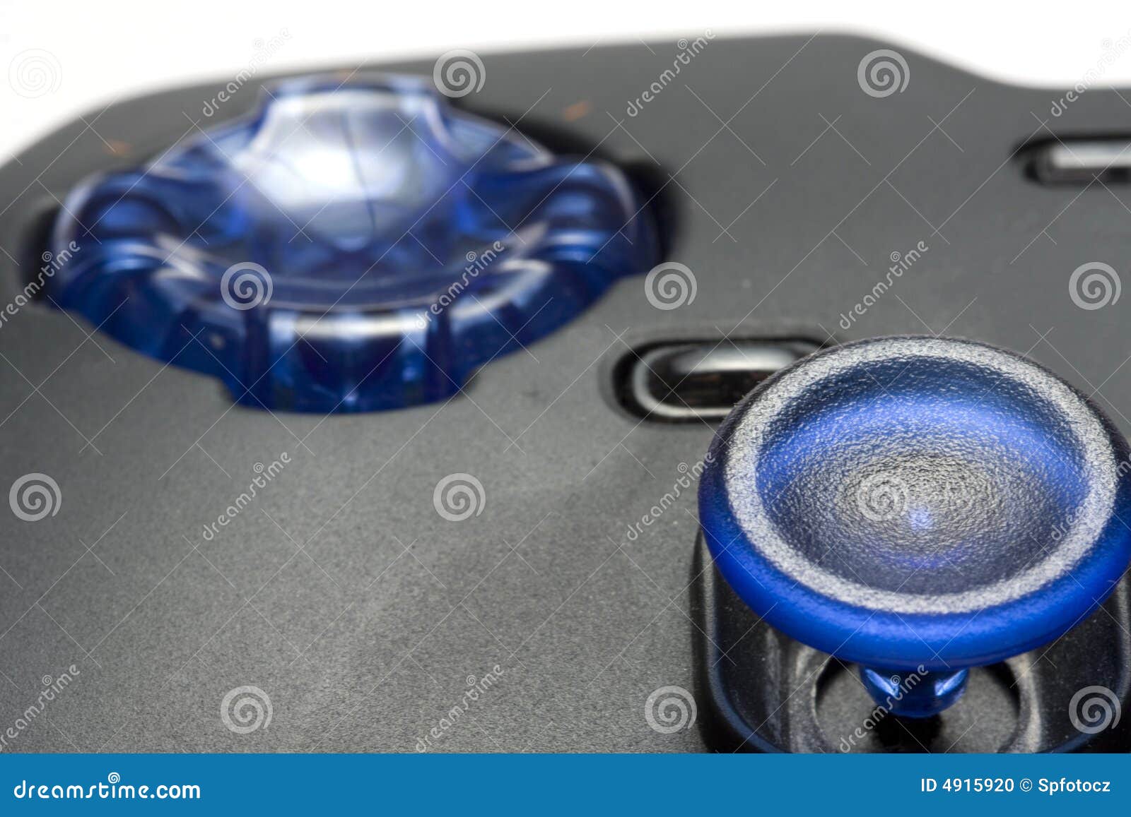 Video Game Controller Close-up Stock Photo - Image of joystick, blue ...