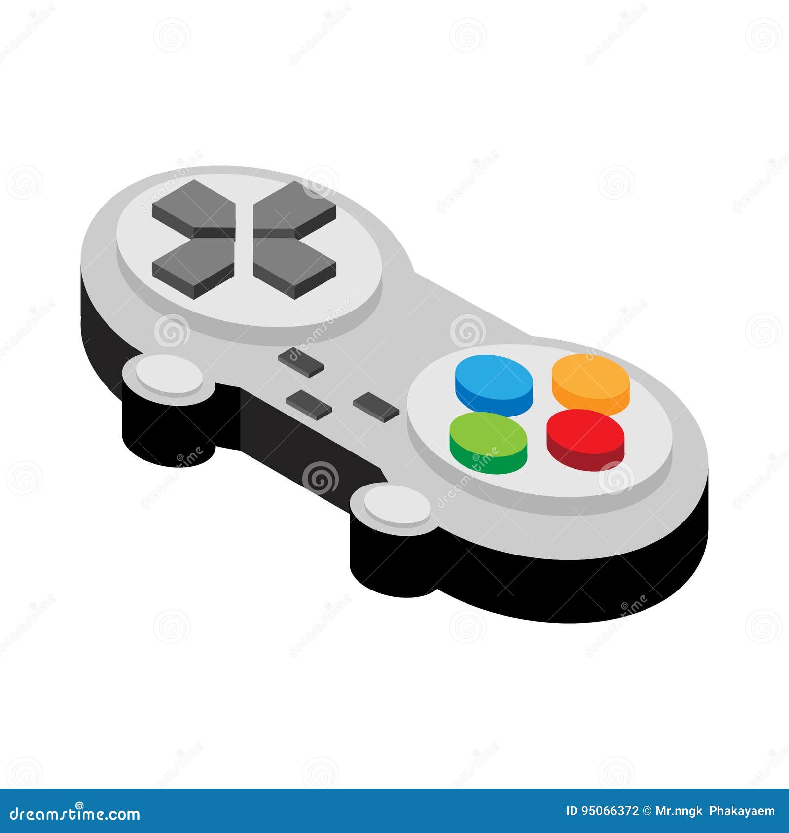 Video Game Controller of Flat Style Vector Illustration. Stock Vector ...