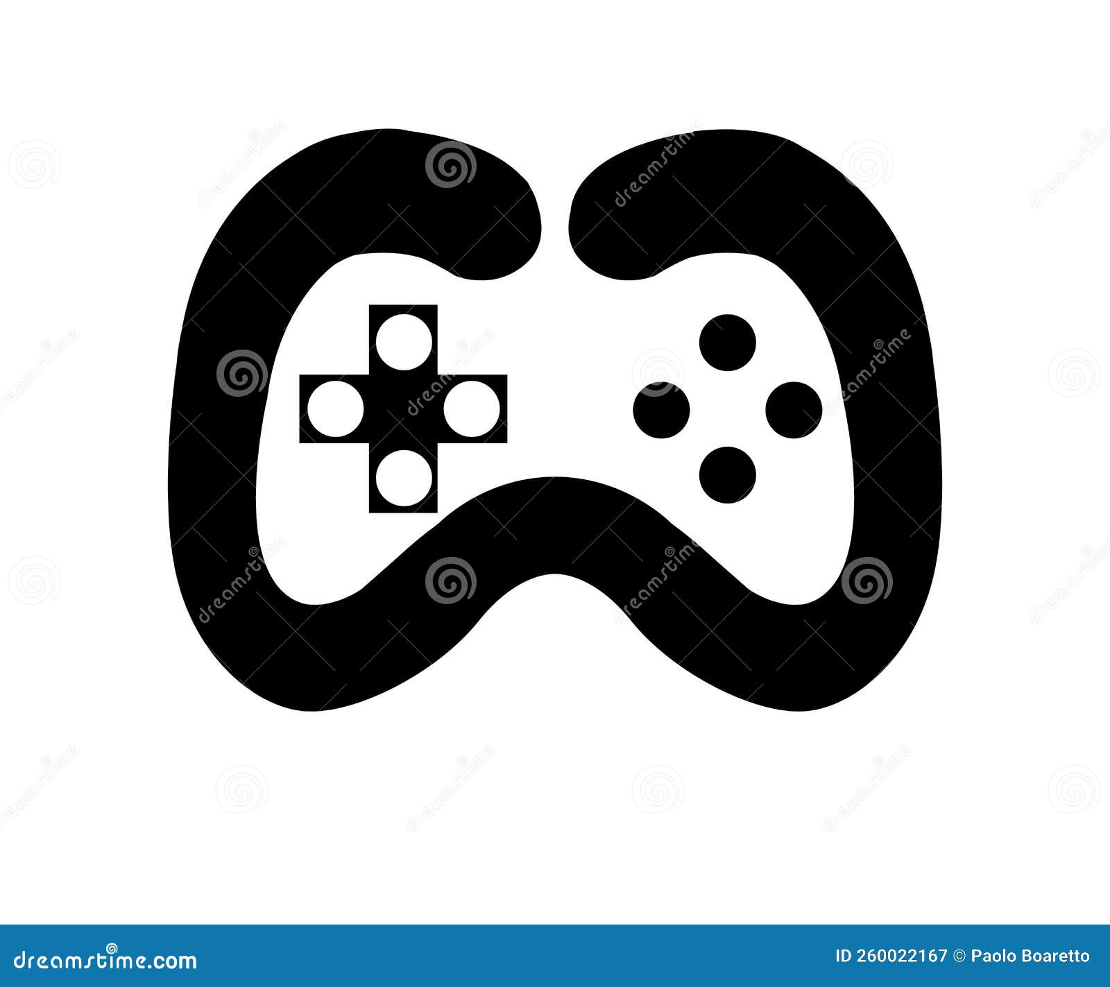 Video Game Controller Gamepad Flat Icon for Apps and Websites Stock ...
