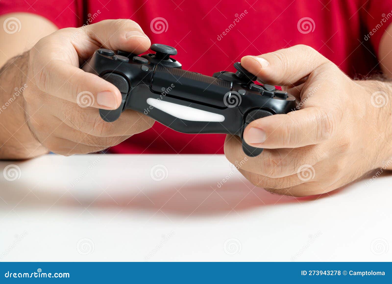 Video Game Controller in Hands Stock Photo - Image of addiction ...