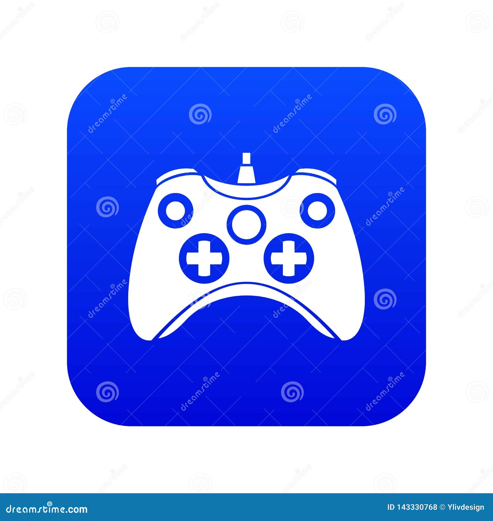 Video Game Controller Icon Digital Blue Stock Vector - Illustration of ...
