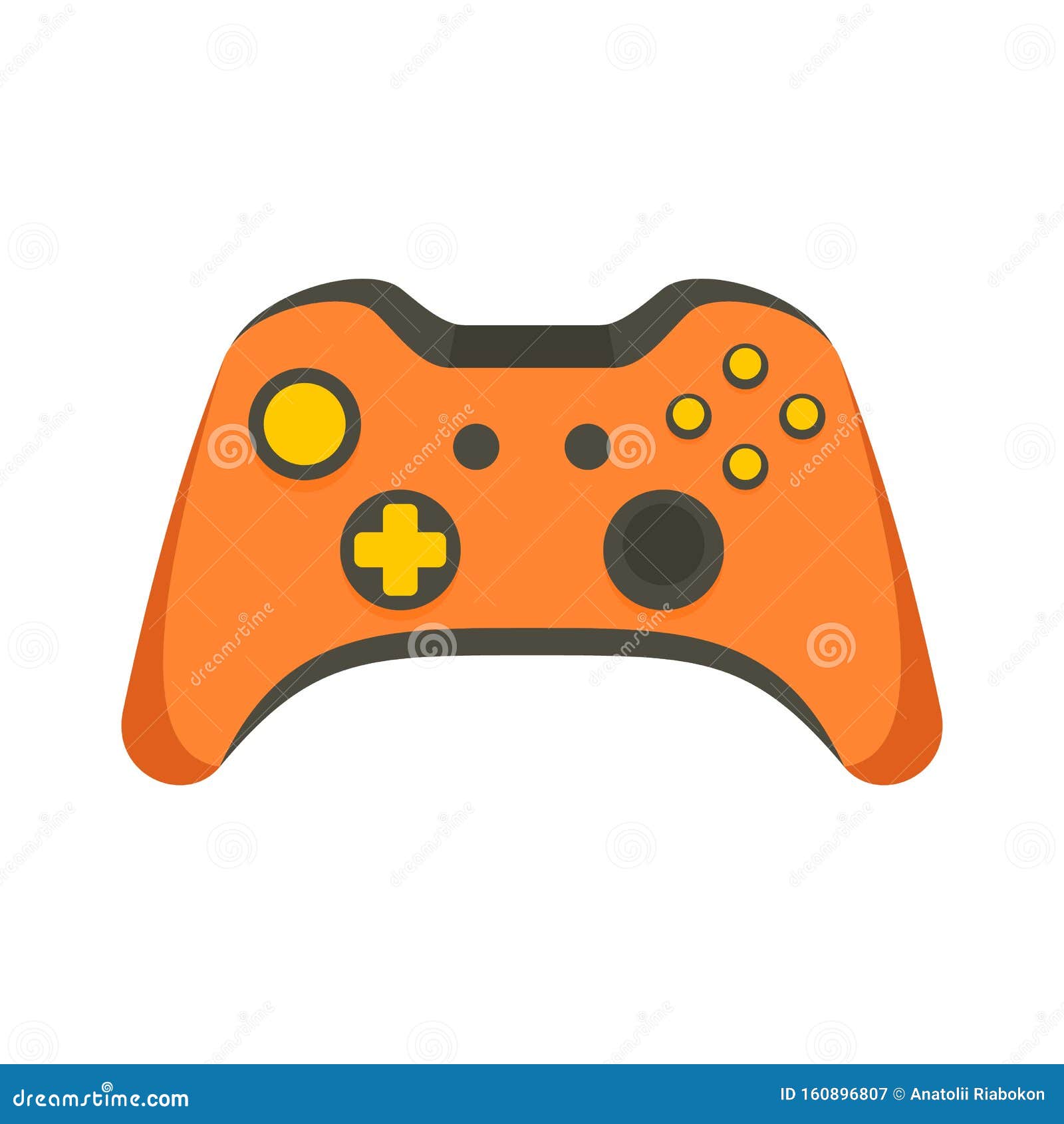 Video Game Controller Icon, Flat Style Stock Vector - Illustration of ...