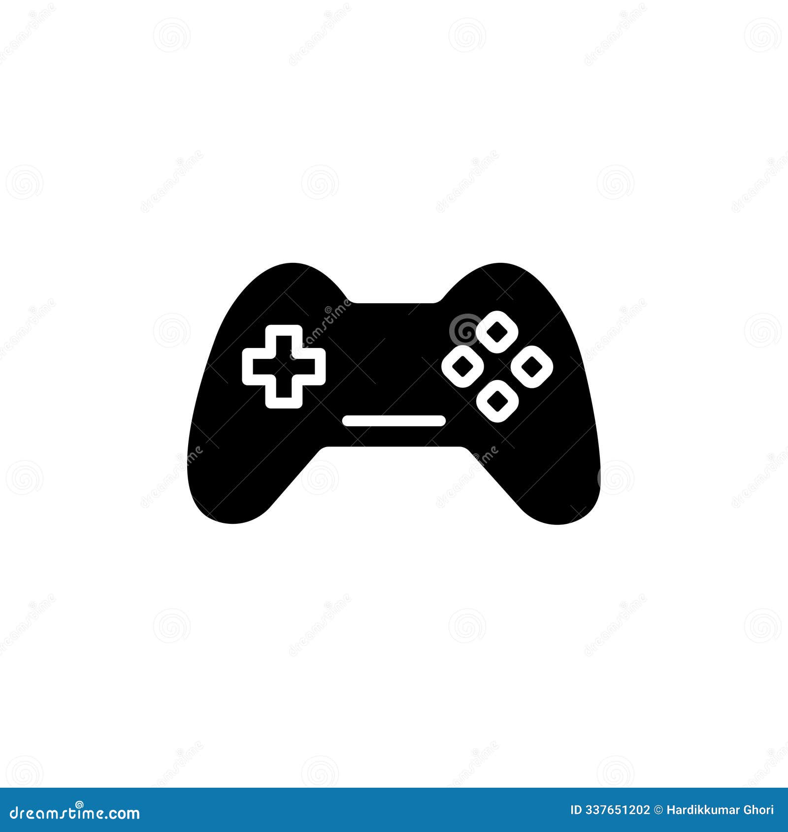 Video Game Controller Icon Set. Game Control Joystick in a Black Filled ...