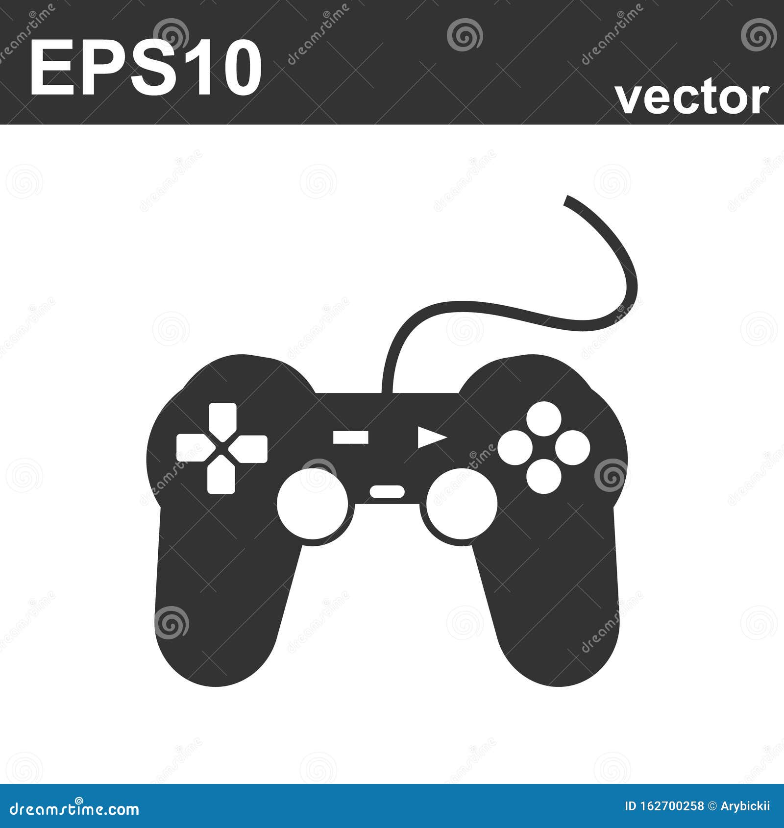 Video Game Controller Icon on White. Vector Sign for Design Stock ...