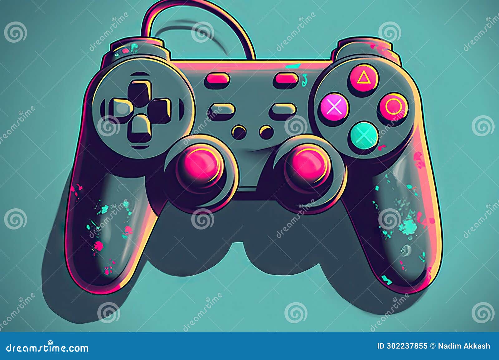 Video Game Controller Illustration Stock Illustration - Illustration of ...