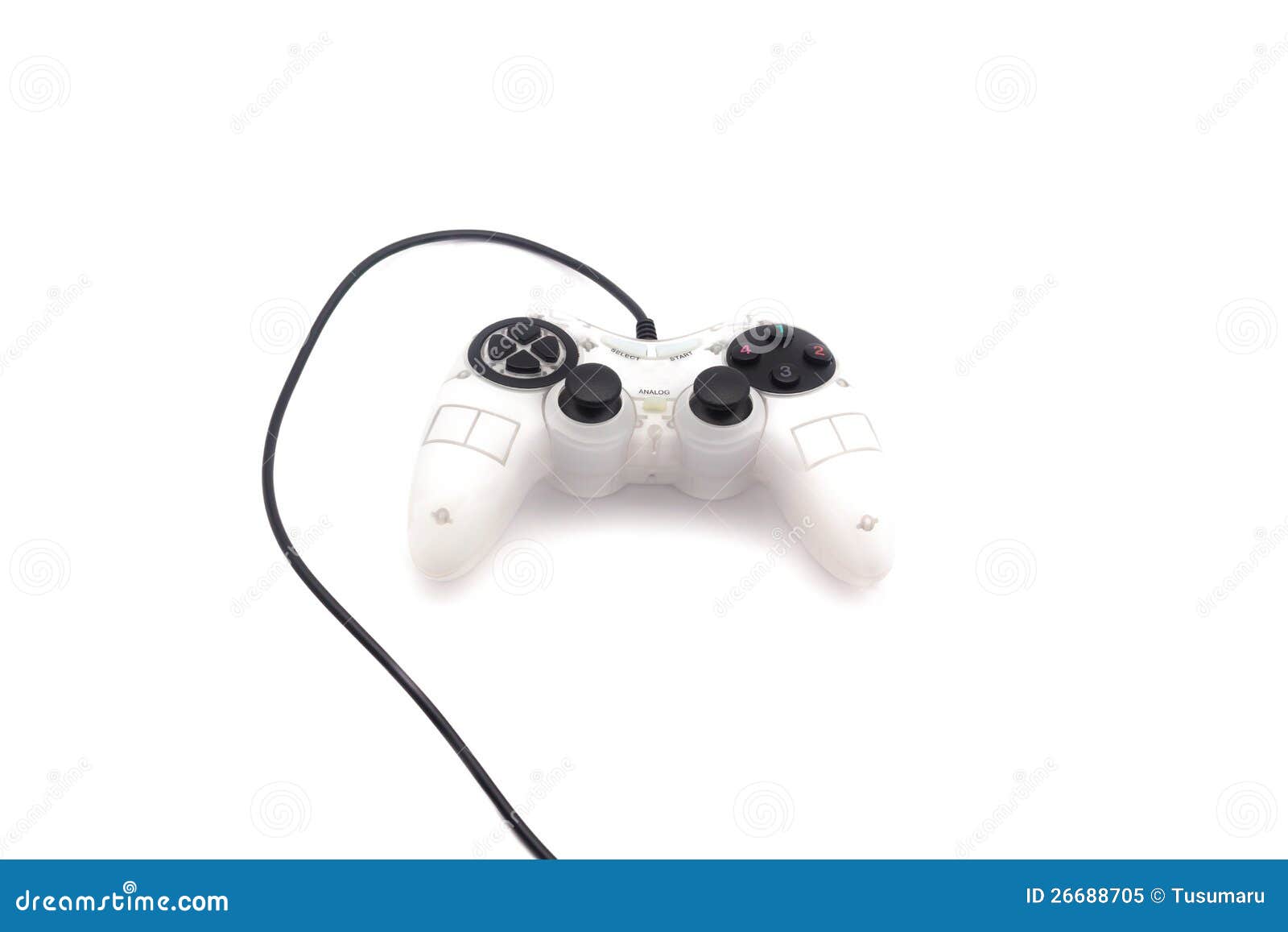 Video Game Controller Isolated on White Background Stock Image - Image ...