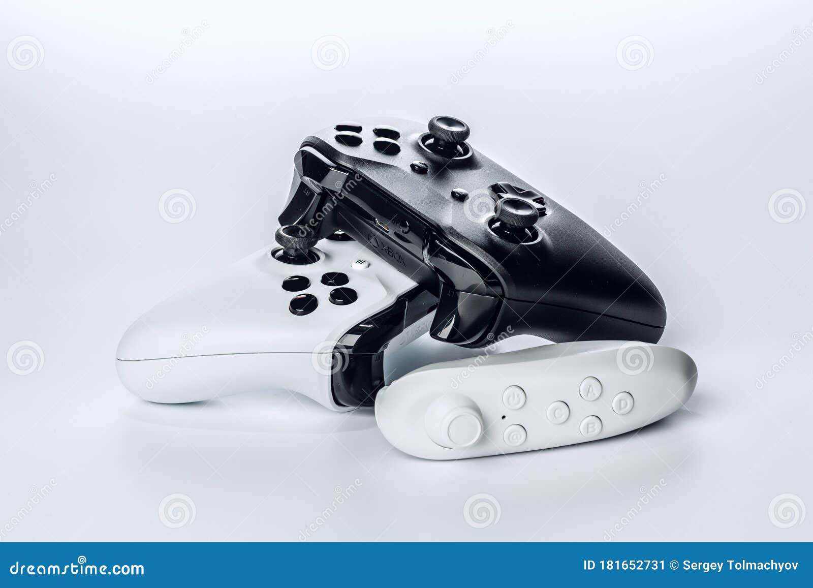 Video Game Controller Isolated on White Background Stock Image - Image ...
