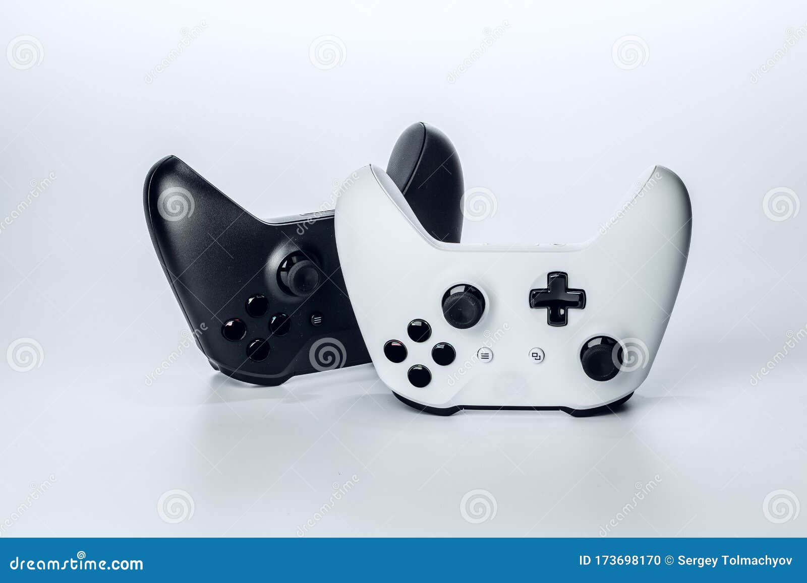 Video Game Controller Isolated on White Background Stock Photo - Image ...