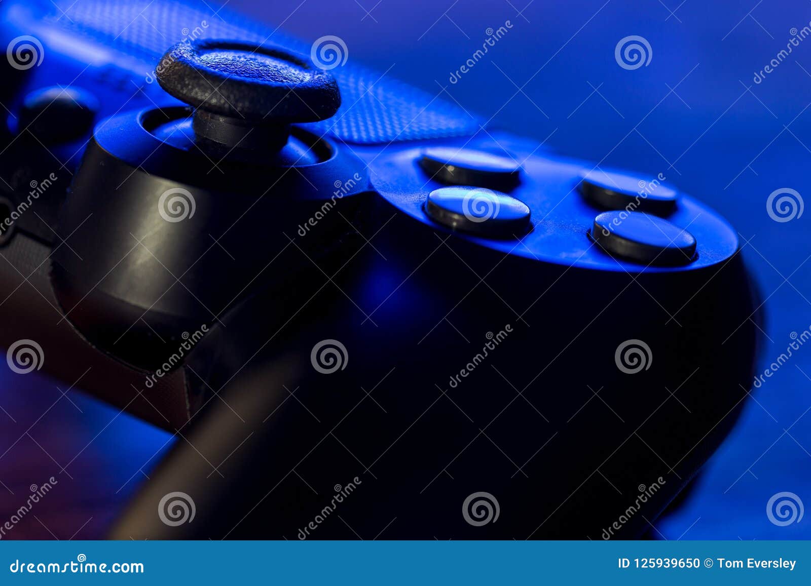 Video Game Controller Night with Lights Closeup Stock Photo - Image of ...