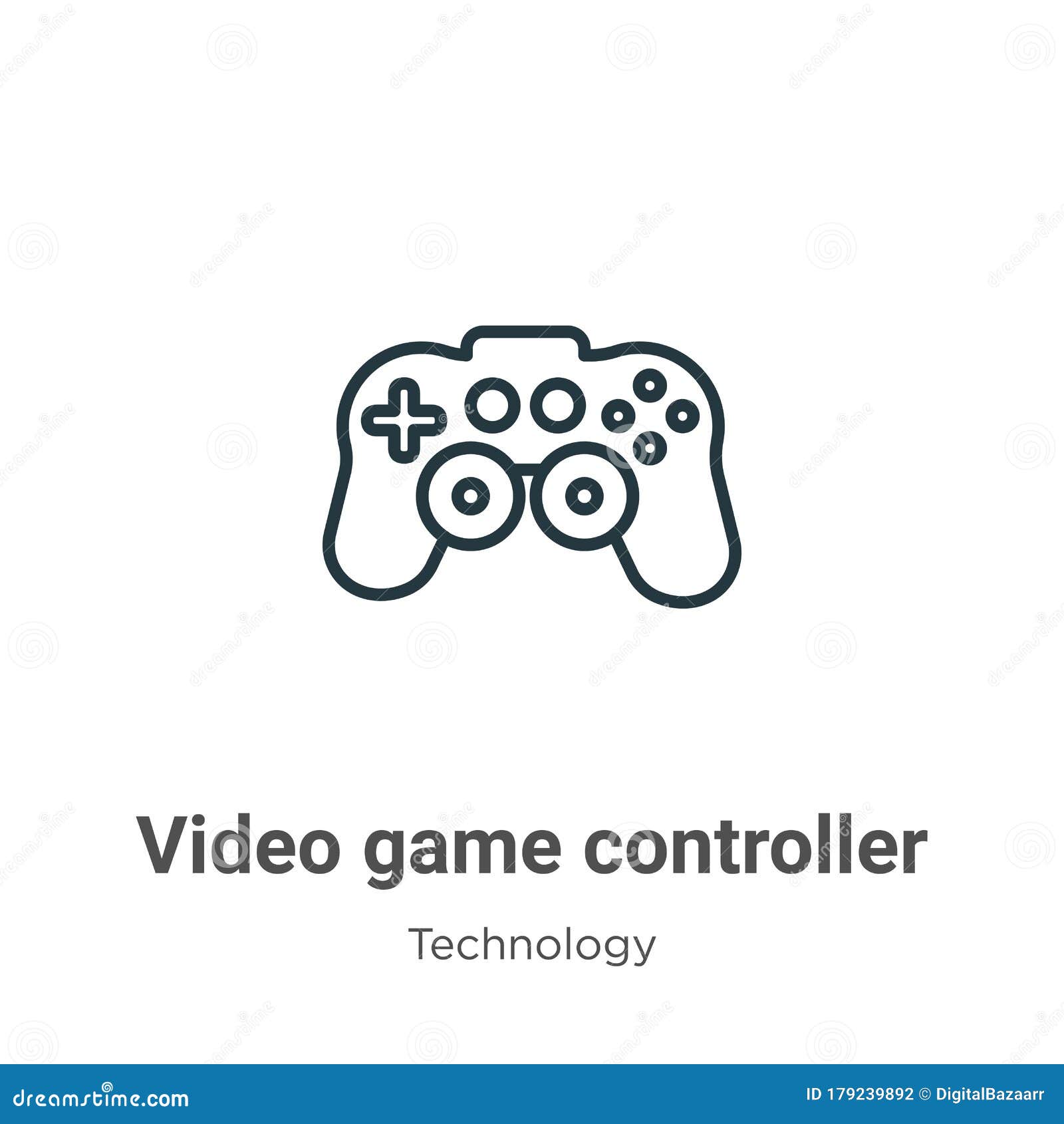 Video Game Controller Outline