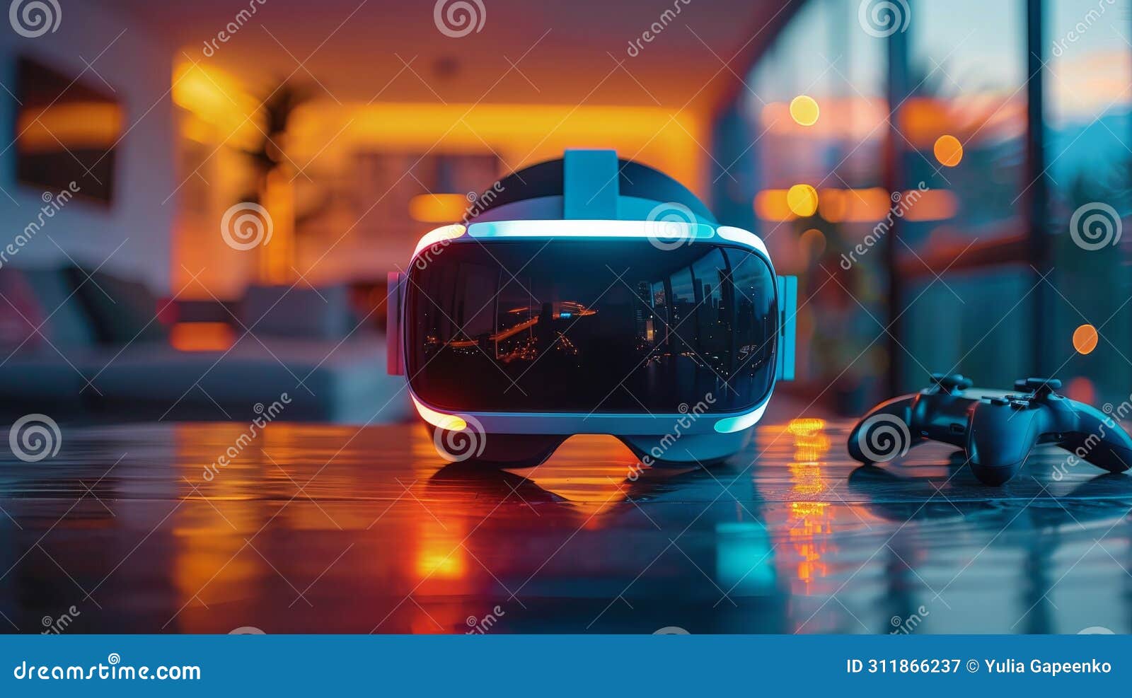 Video Game Controller on Table Stock Image - Image of gadget, console ...