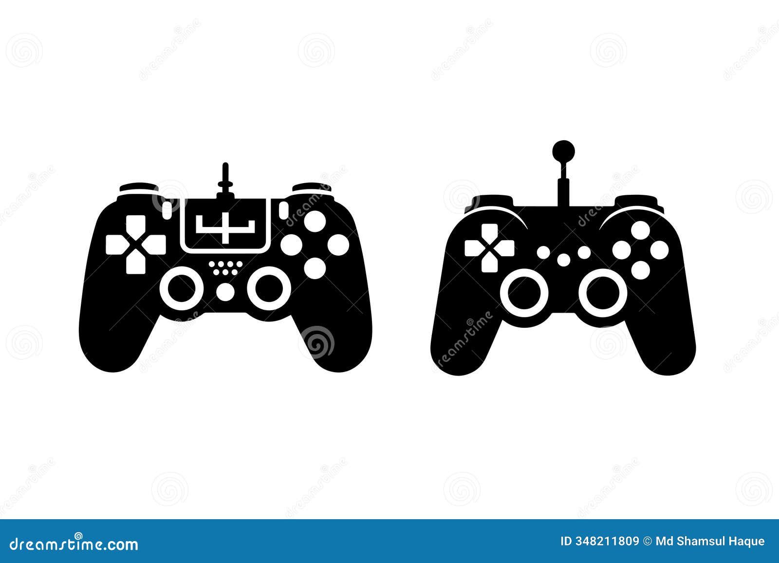 Video Game Controller Silhouette Vector Illustration Art Stock ...
