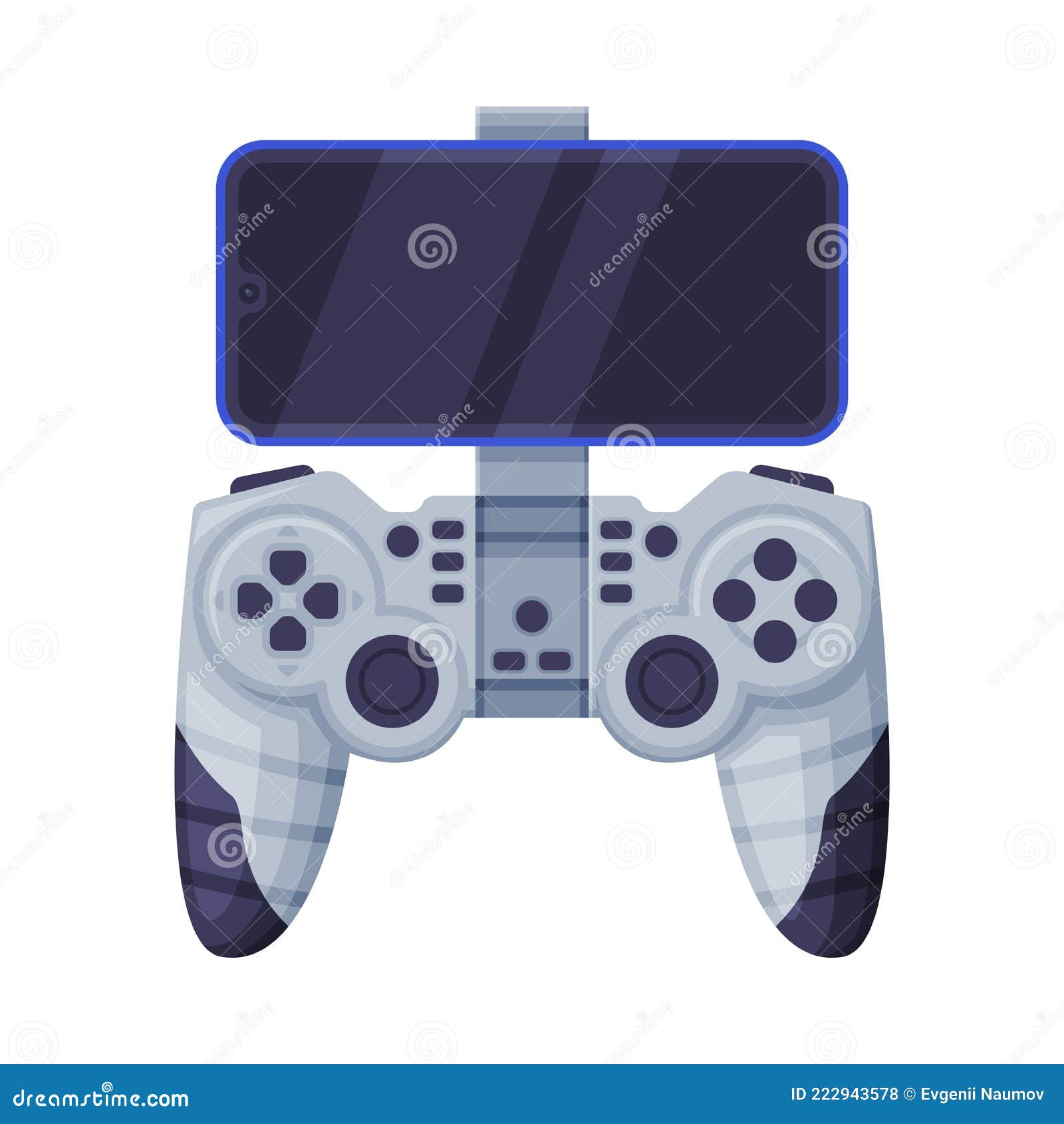 Video Game Controller with Smatphone Display, Modern Game Console ...