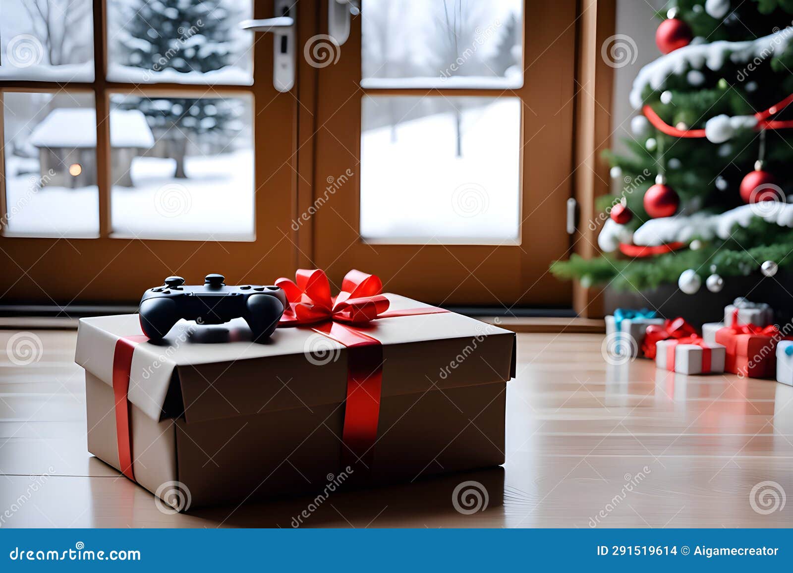 Video Game Controller on Top of Box Stock Illustration - Illustration ...