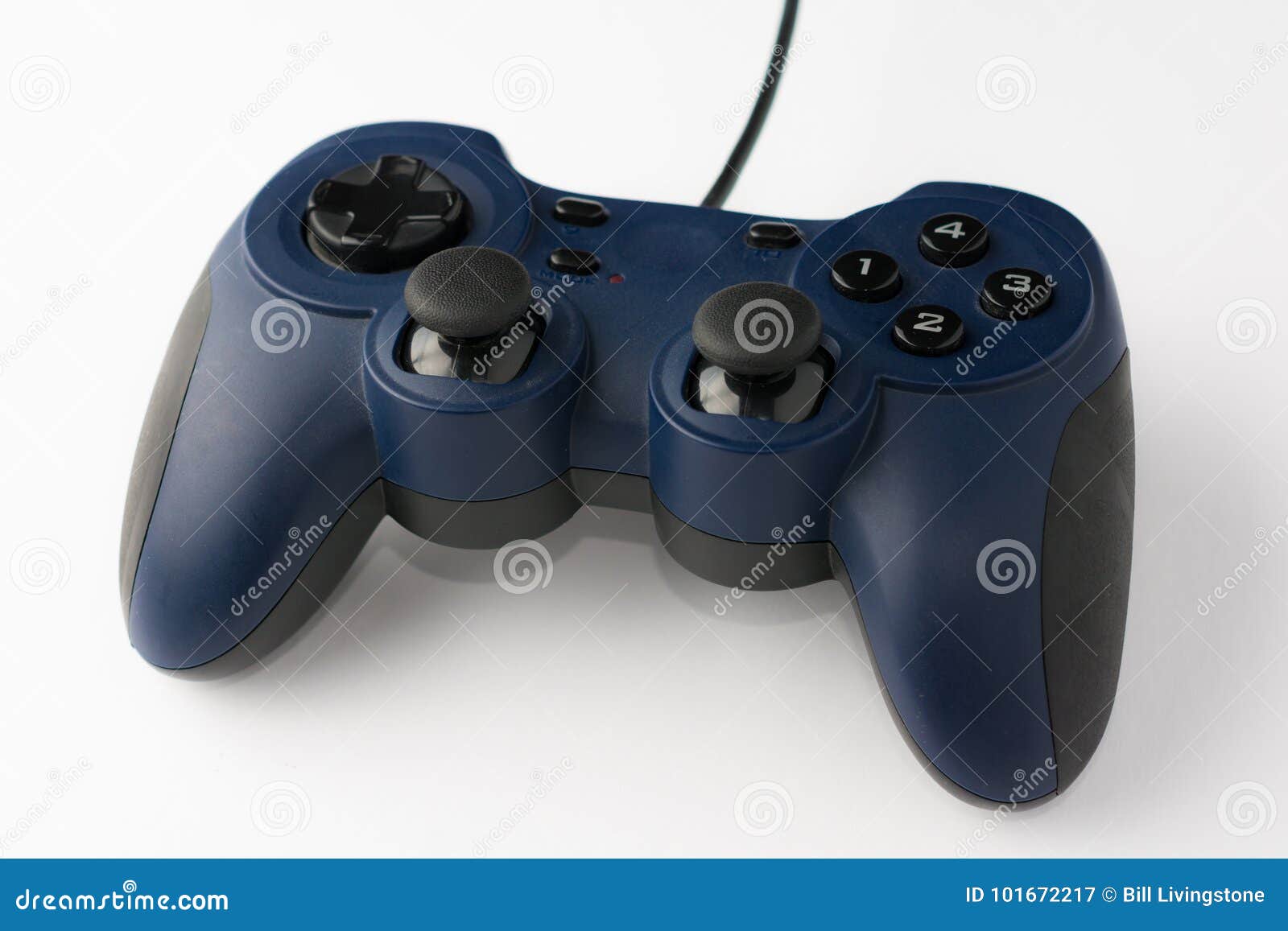 Video Game Controller on White Background Close Up Perspective V Stock ...