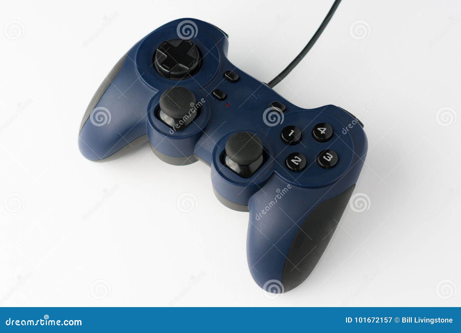 Video Game Controller on White Background Perspective View Stock Image ...