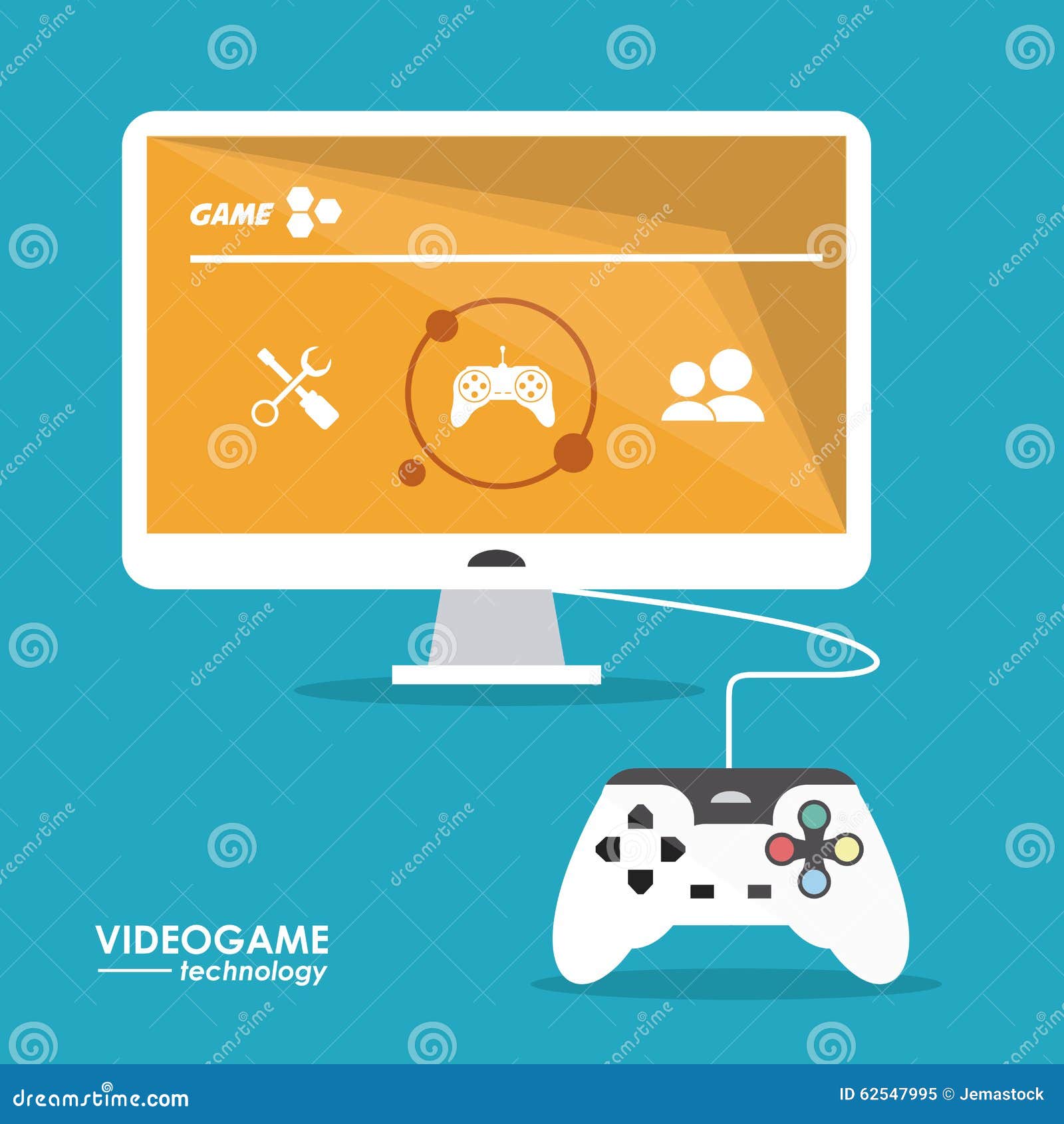 Video game design stock vector. Illustration of play - 62547995