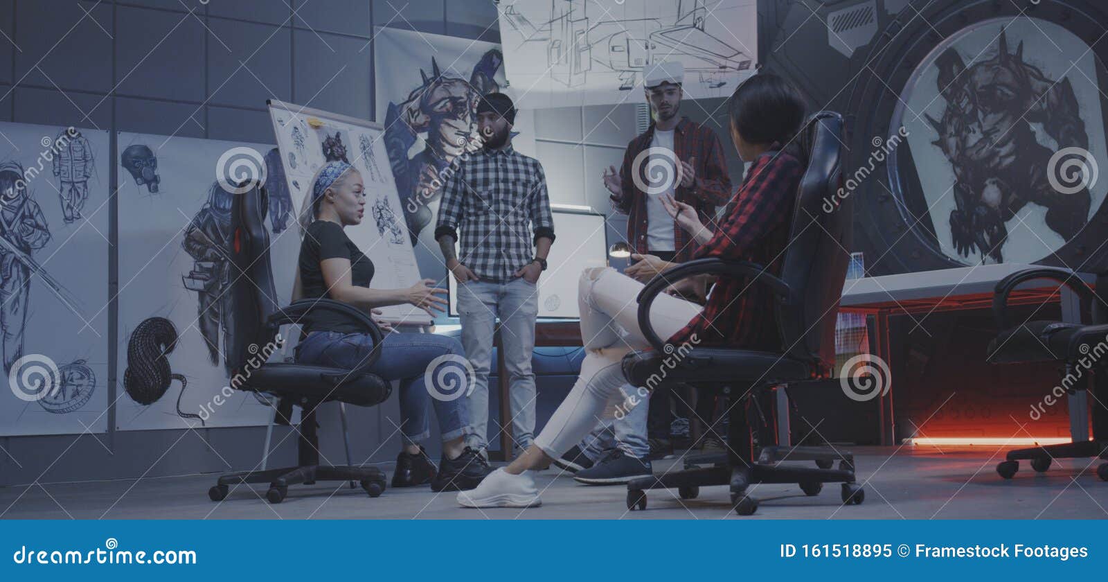 Video Game Developers Brainstorming Stock Image - Image of male ...