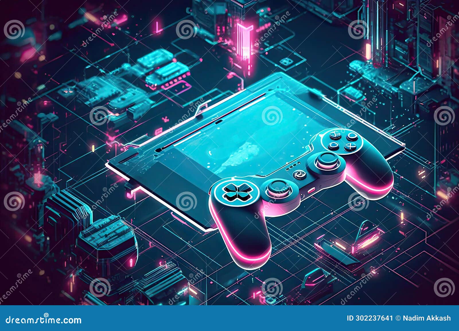 Video Game, Esport Concept Banner Illustration Stock Illustration ...