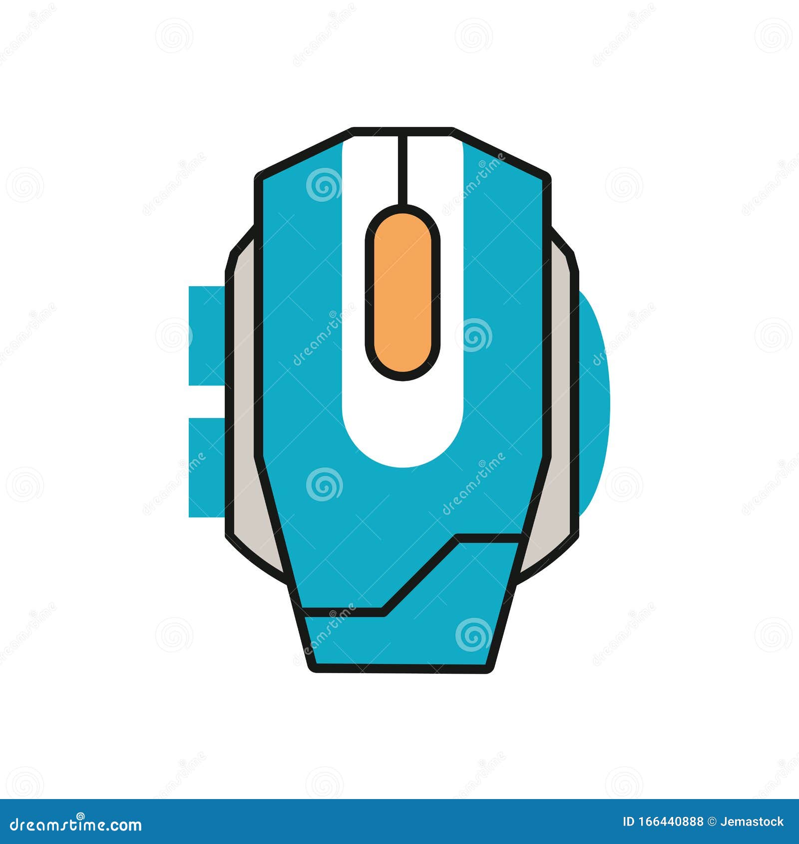 Video Game Gamer Mouse Icon Stock Vector - Illustration of videogame ...
