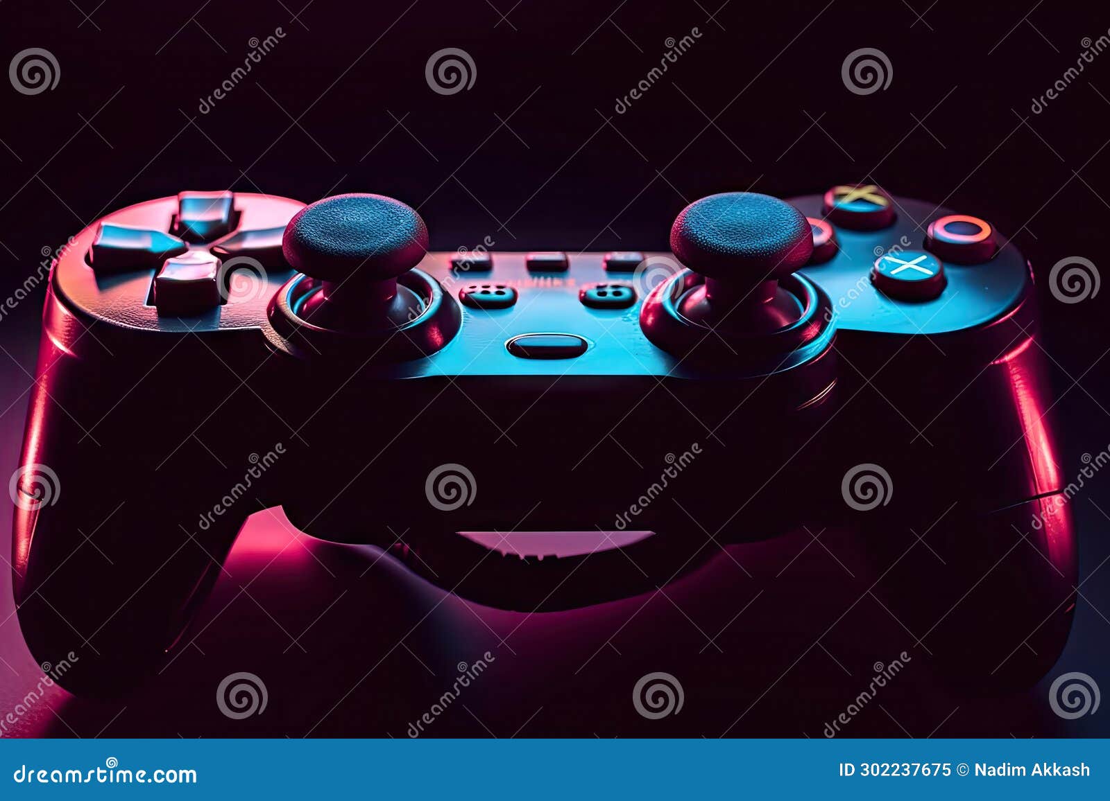 Video Game Gaming Controller Night Lights Stock Illustration ...